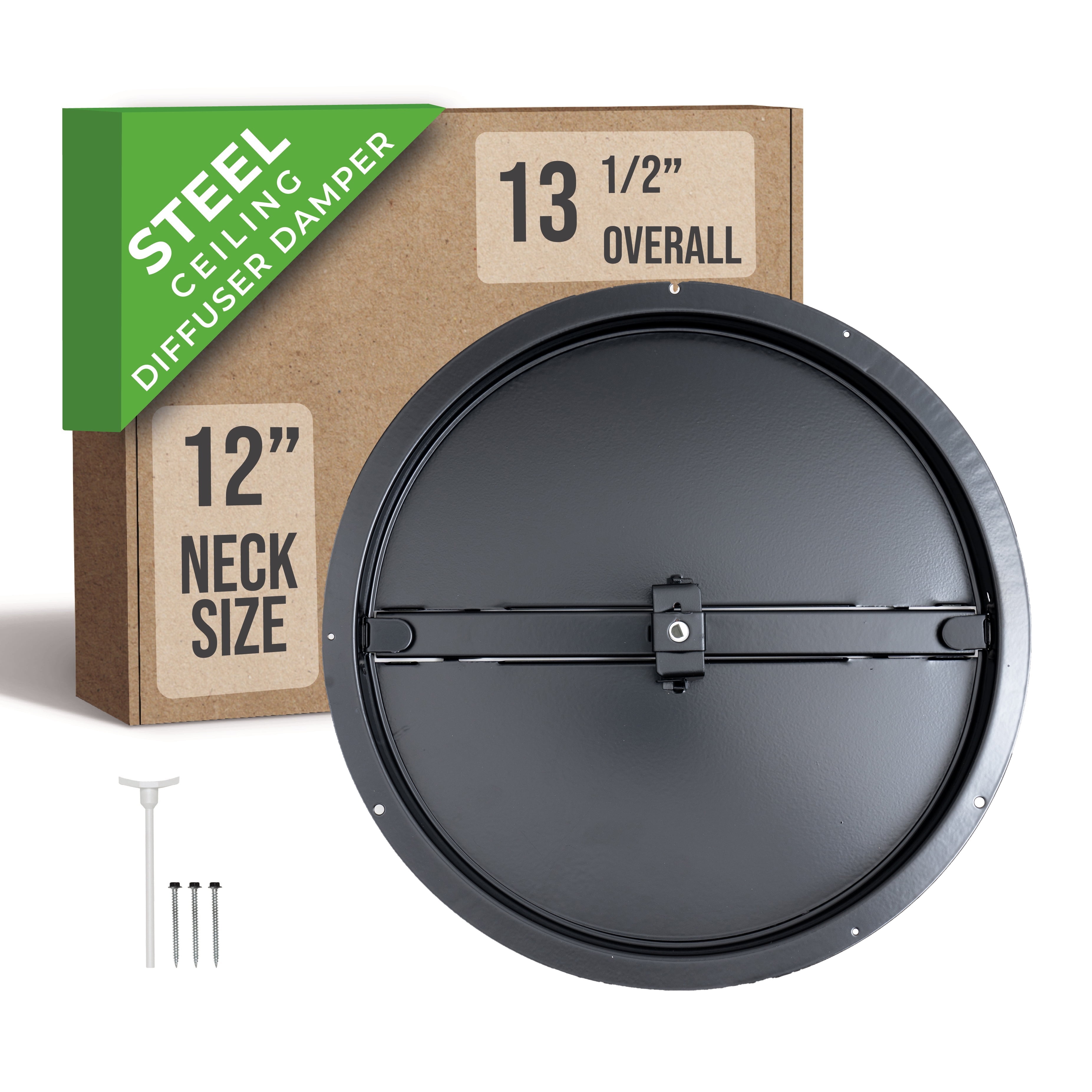 Fits 12 Inch Neck Air Duct | Steel Butterfly Damper by Handua | For ...