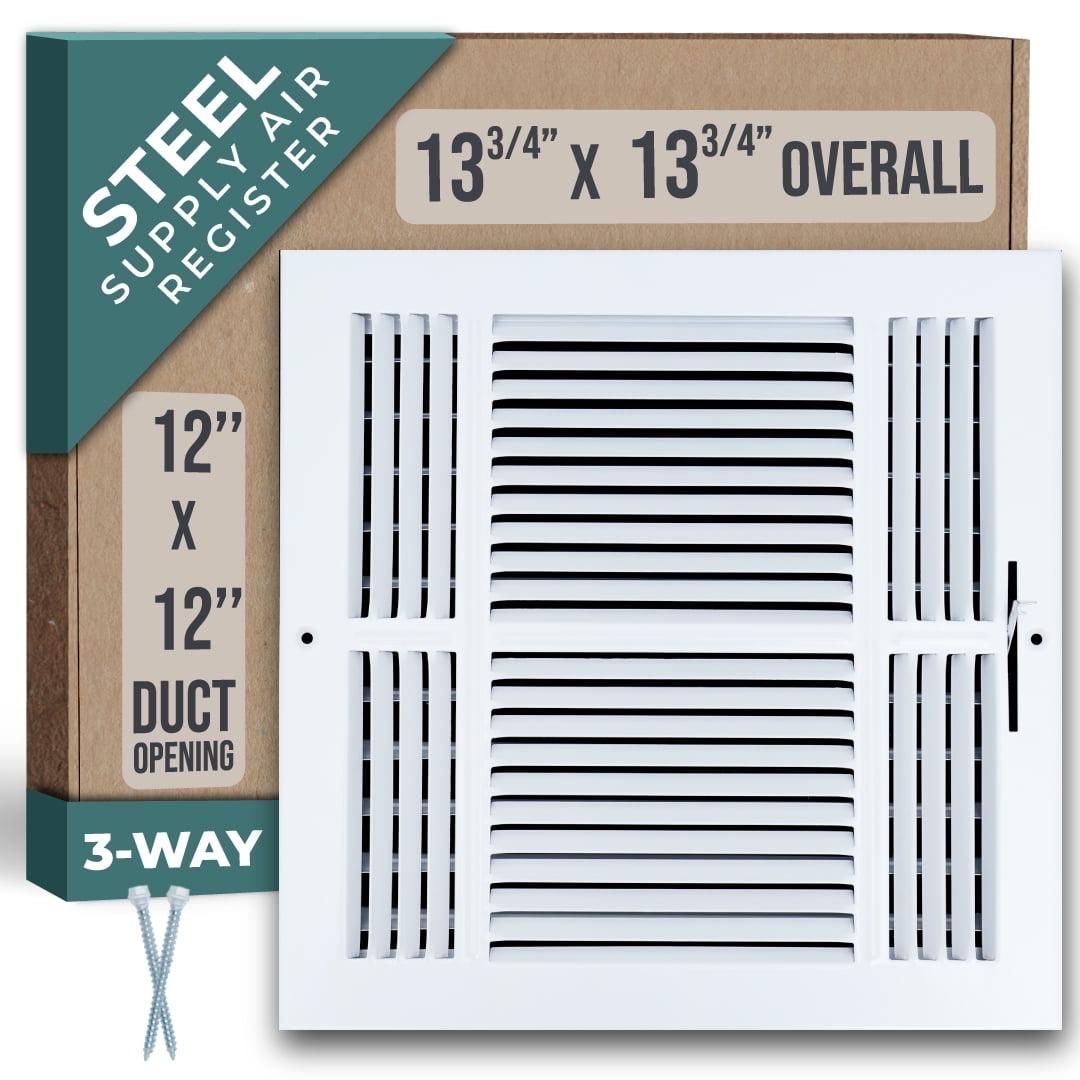 Fits 12x12 Duct Opening 3 WAY Steel Air Supply Diffuser by Handua ...