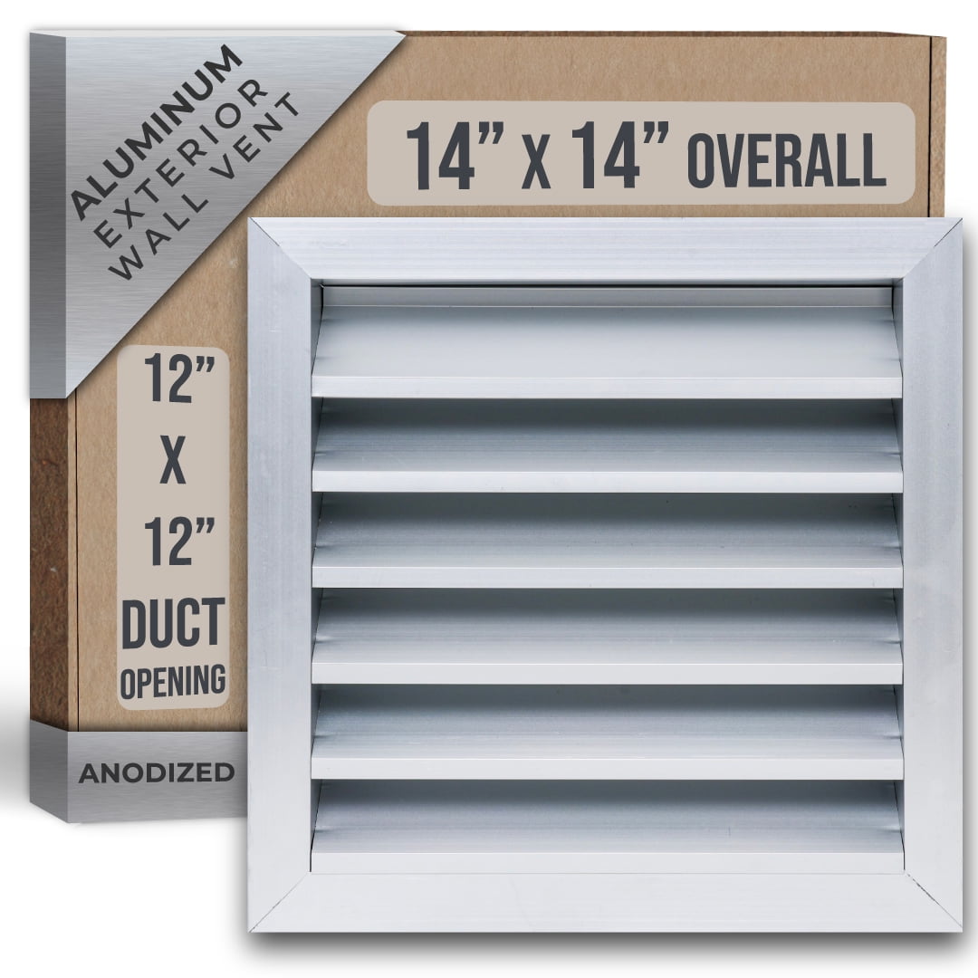 Fits 12x12 Wall Opening Anodized Aluminum Exterior Wall Vent by Handua ...
