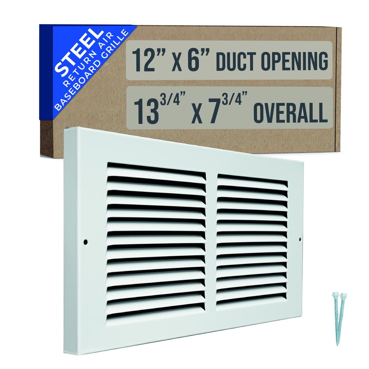 Fits 12x6 Duct Opening | Steel Baseboard Return Air Grille by Handua ...
