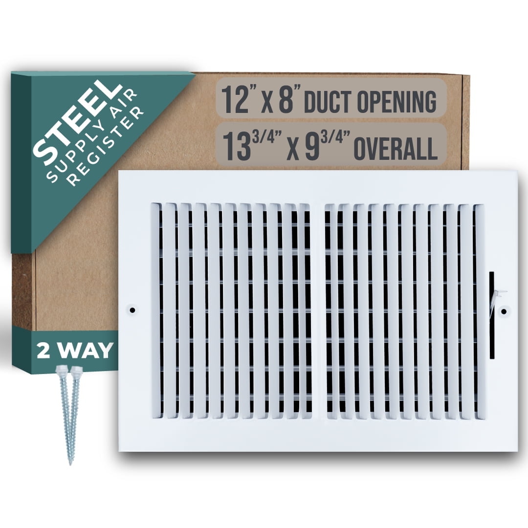 Fits 12x8 Duct Opening 2 WAY Steel Air Supply Diffuser by Handua ...