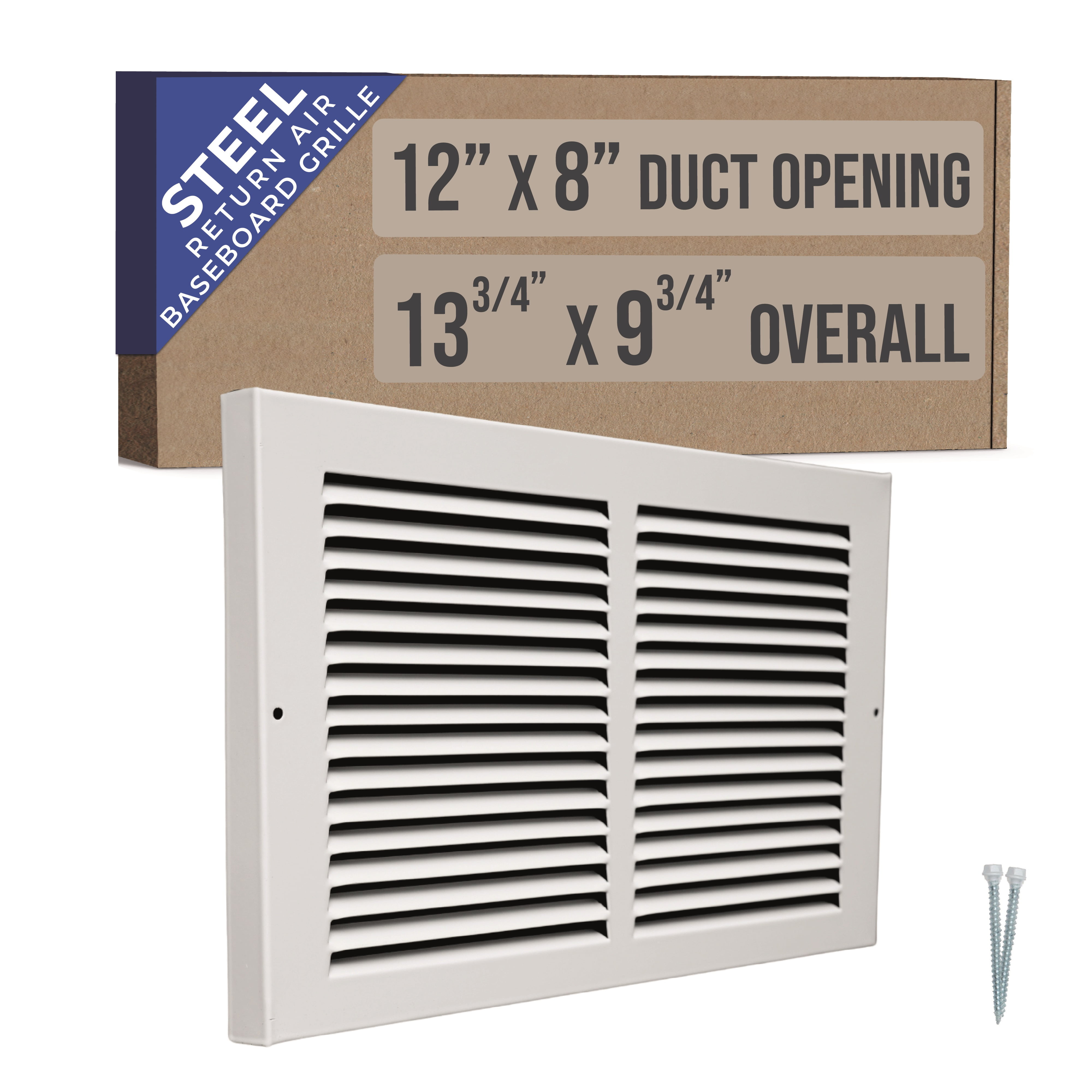 Fits 12x8 Duct Opening | Steel Baseboard Return Air Grille by Handua ...