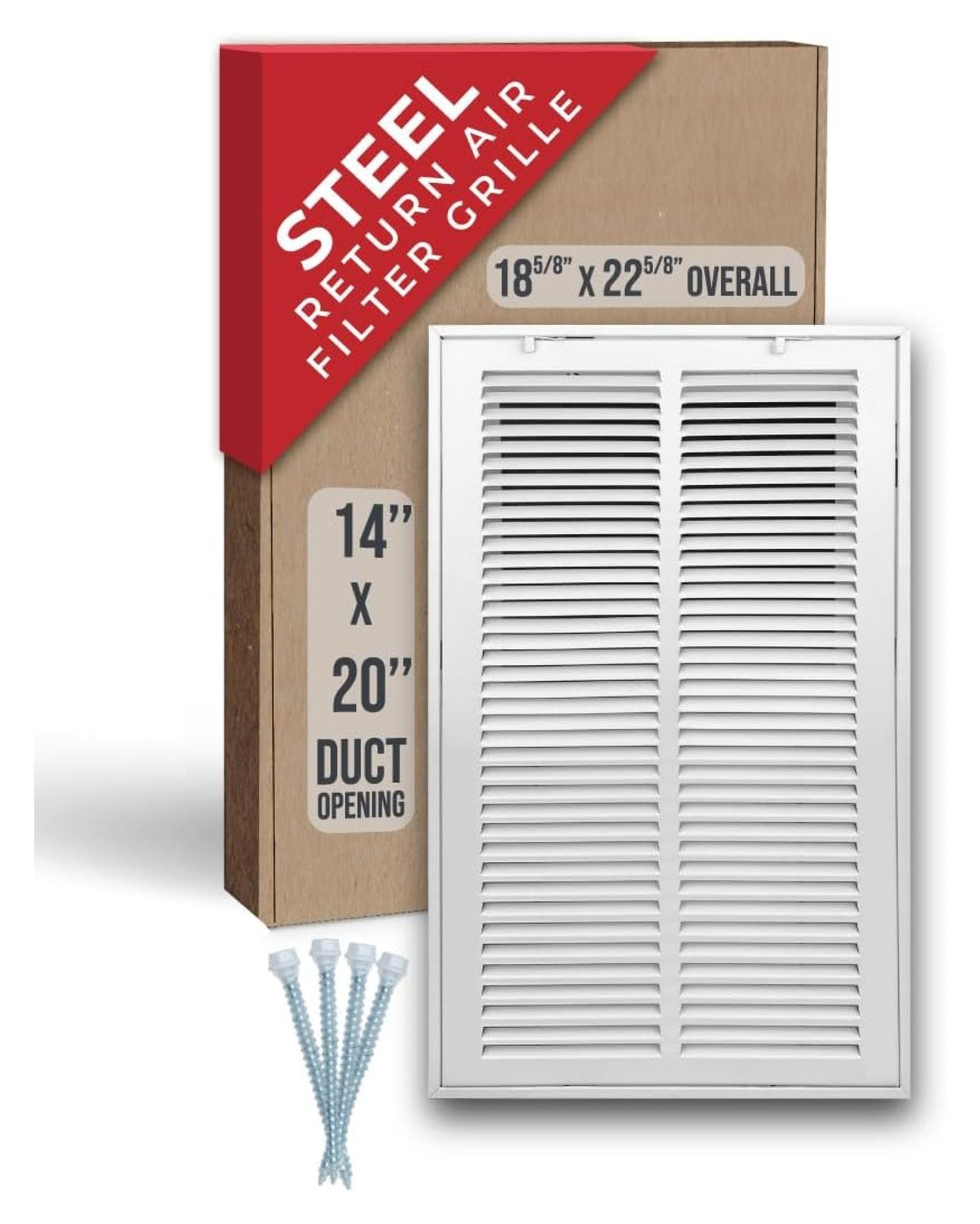 Fits 14x20 Duct Opening | Steel Return Air Filter Grille by [Removable ...