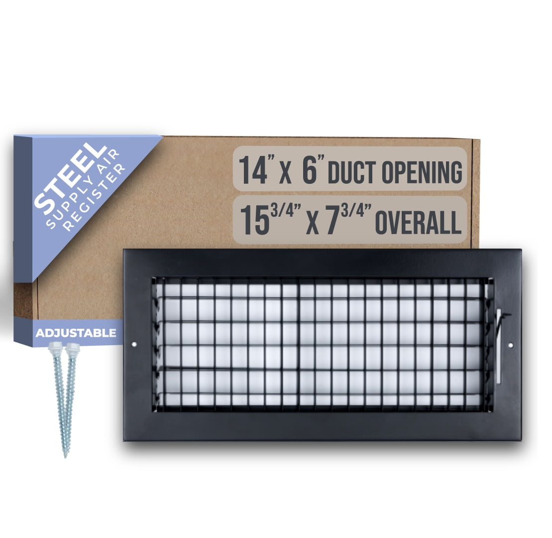 Fits 14x6 Duct Opening Steel Adjustable Air Supply Grille by Handua ...