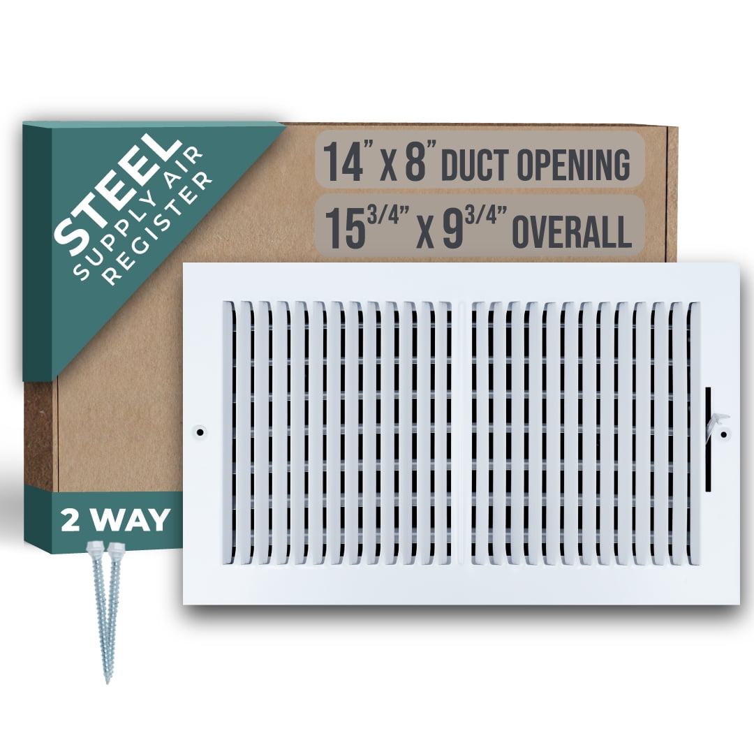 Fits 14x8 Duct Opening 2 WAY Steel Air Supply Diffuser by Handua ...