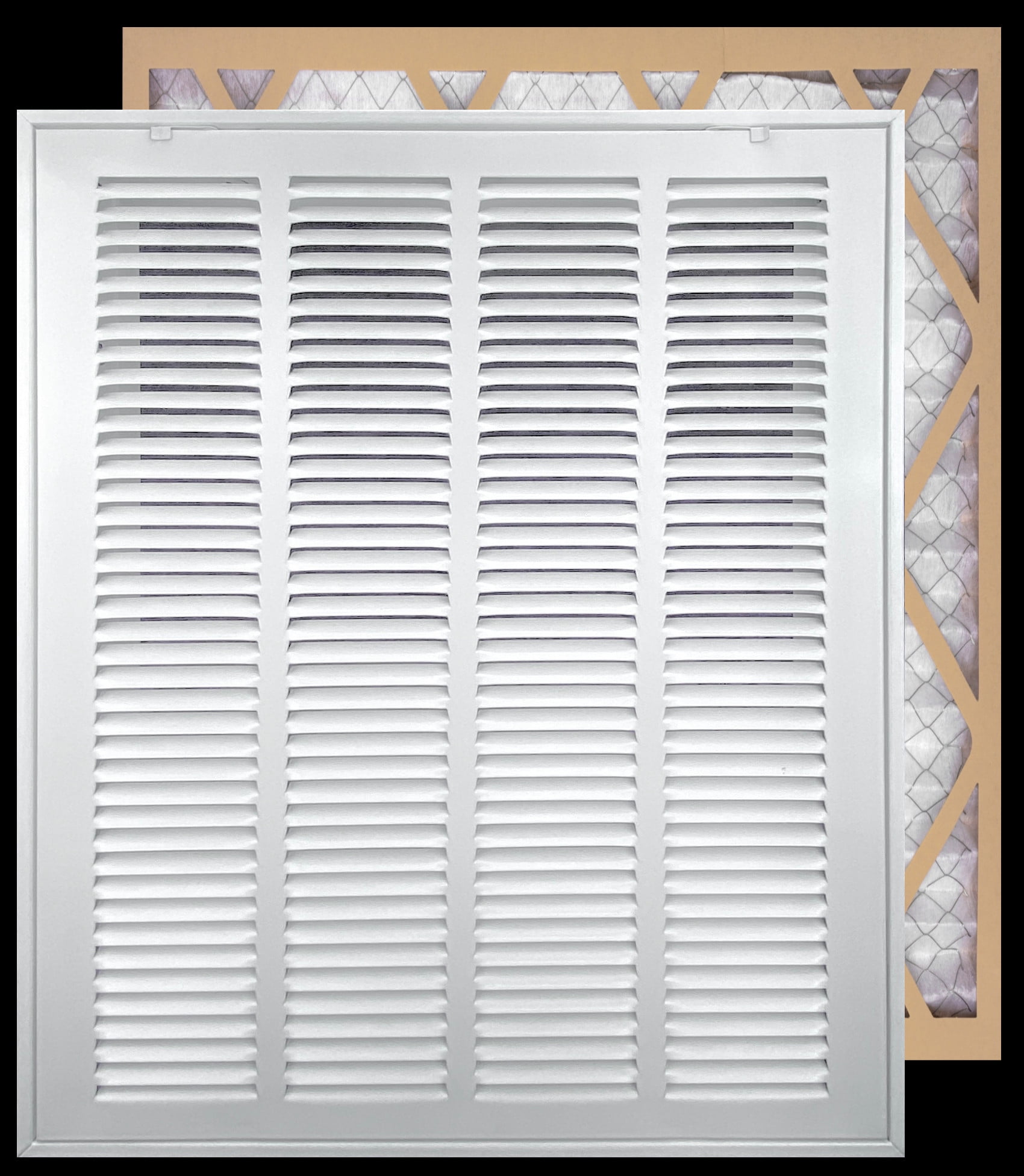 Fits 16x20 Duct Opening | Filter Included Steel Return Air Filter ...