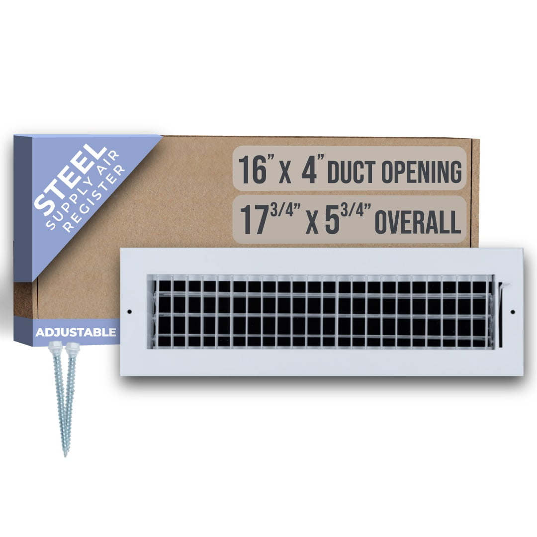 Fits 16x4 Duct Opening Steel Adjustable Air Supply Grille by Handua ...
