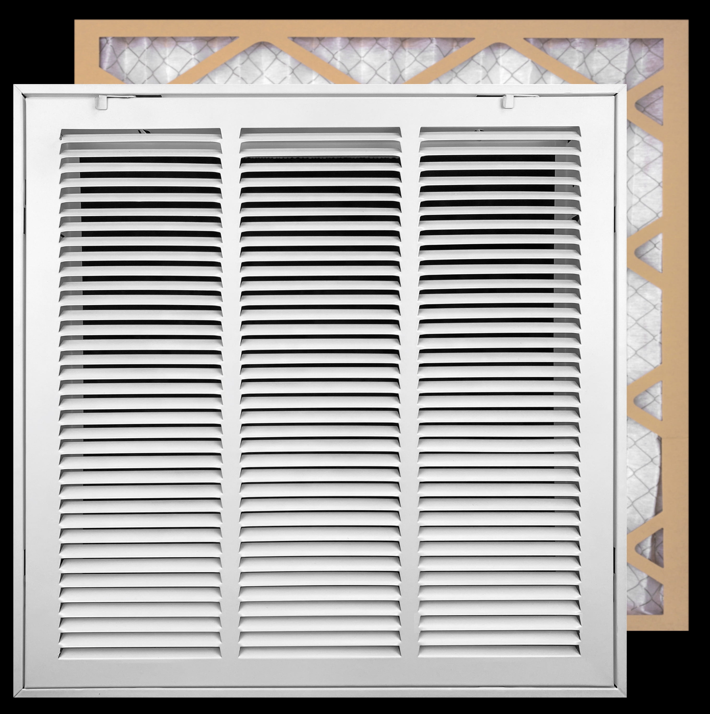 Fits 18x18 Duct Opening | Filter Included Steel Return Air Filter ...