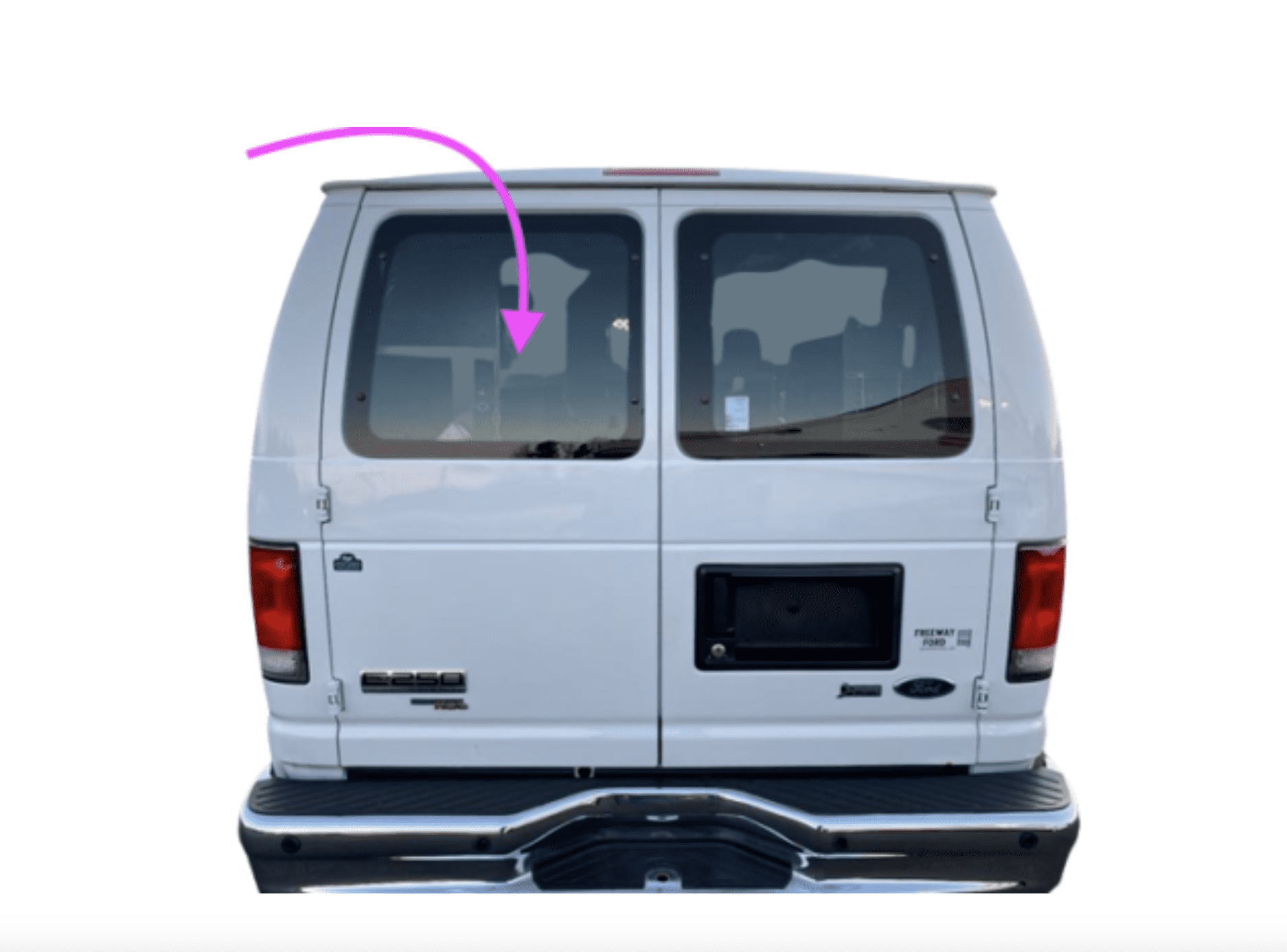Fits :1992-2014 Ford Econoline 3D Van Left Rear Window Back Glass 3 ...
