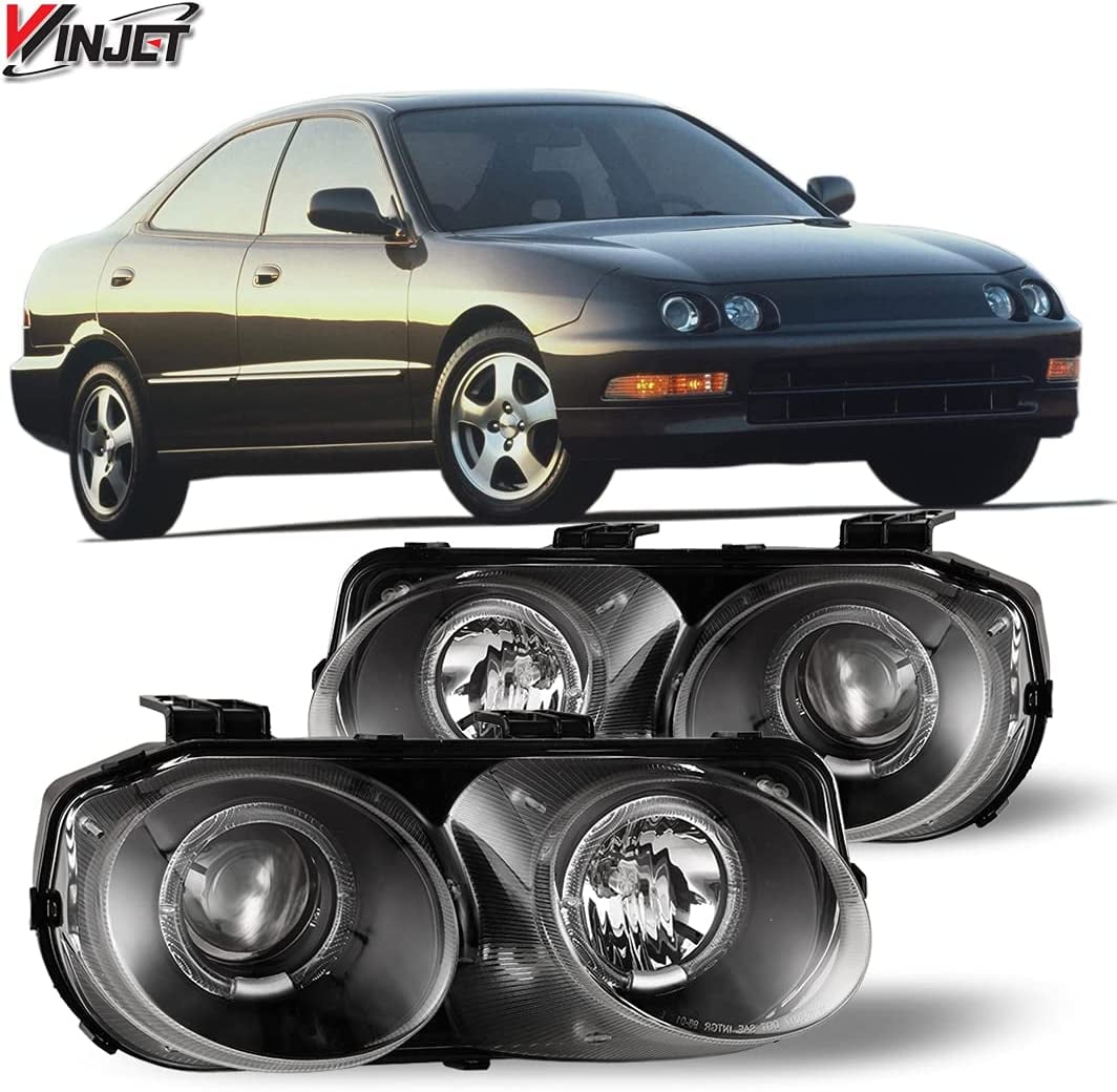 Fits 1994-1997 Acura Integra Projector Headlights LED Halo Lamp Left ...