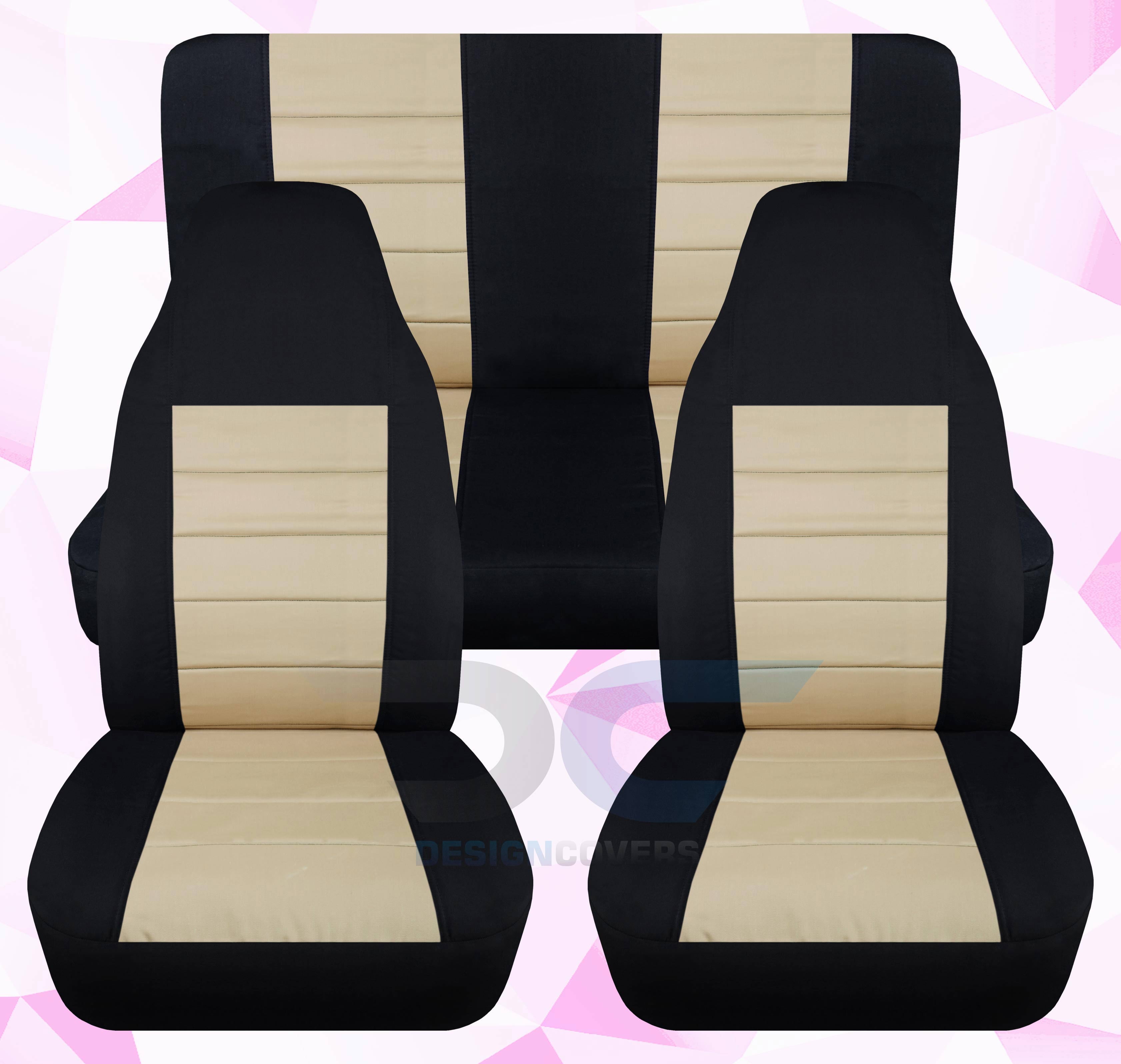 Fits 1997-2002 Jeep Wrangler TJ 2door Cotton Seat Covers:Black Sand ...