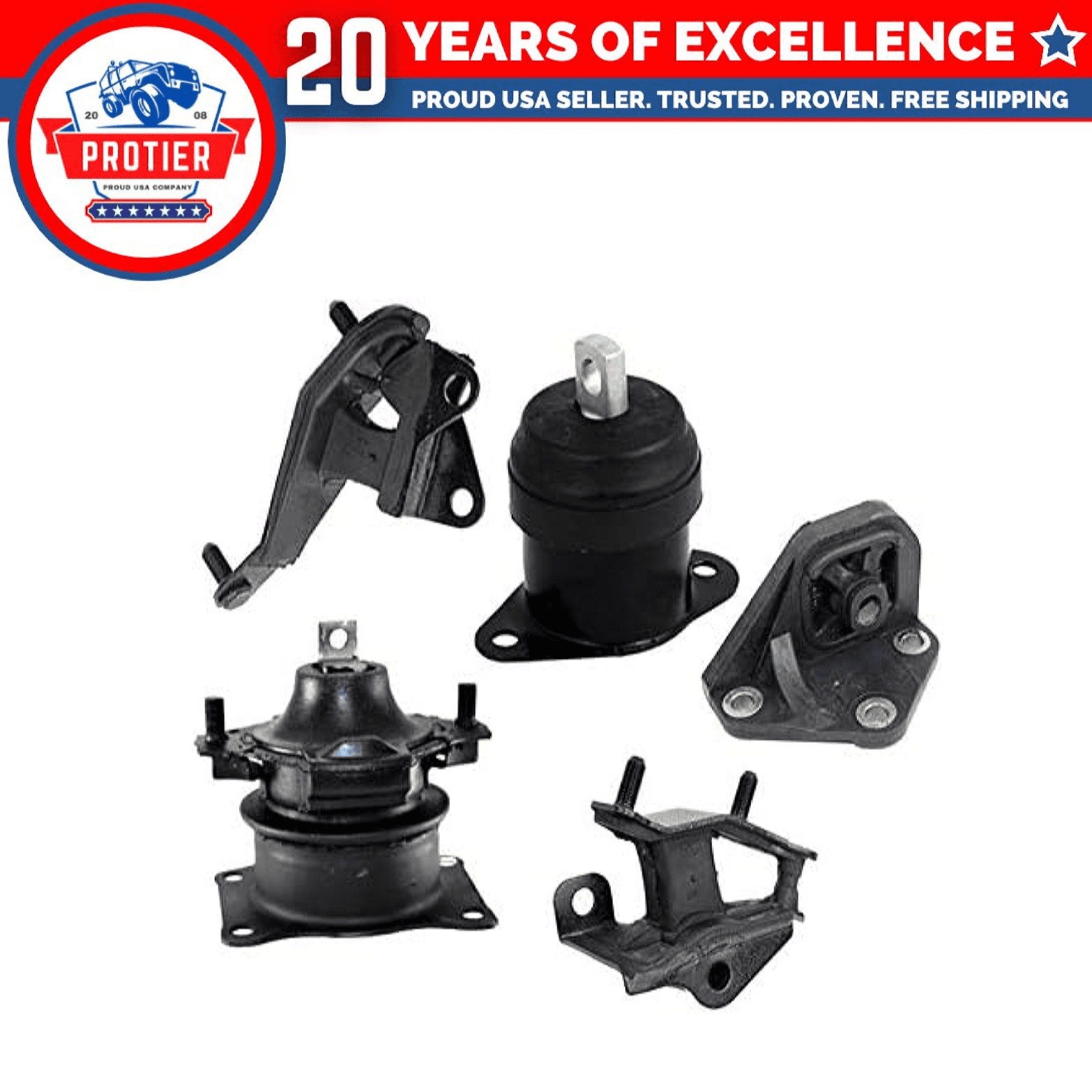 Fits 2003-2007 Honda Accord 2.4L AUTO Engine Motor & Trans Mount Set ...