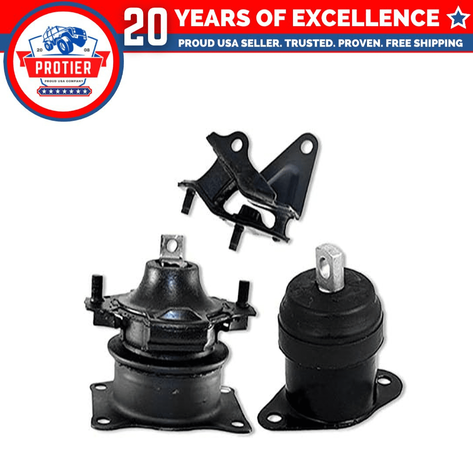 Fits 2003-2007 Honda Accord 2.4L MANUAL Front & FR RT Motor/RR Trans ...