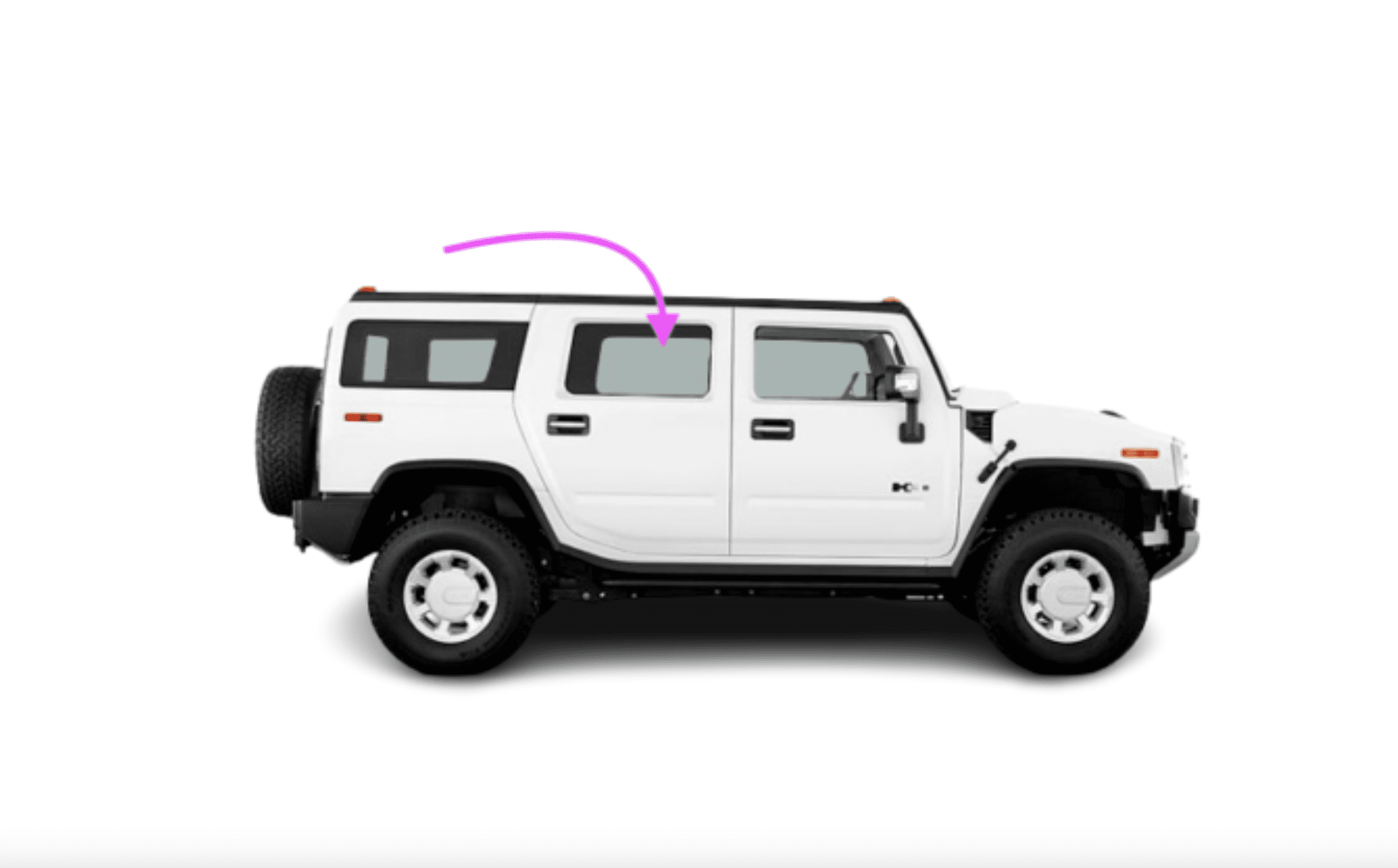 Fits: 2003-2010 Hummer H2 4D Passenger Right Rear Door Window Glass ...