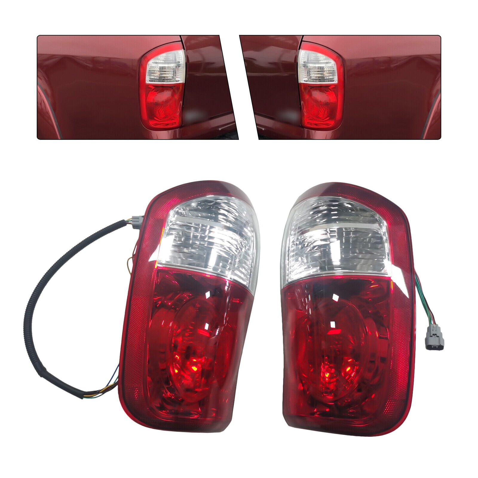 Fits 2005-2006 Toyota Tundra Pair Halogen Tail Lights Rear Brake Lamps ...