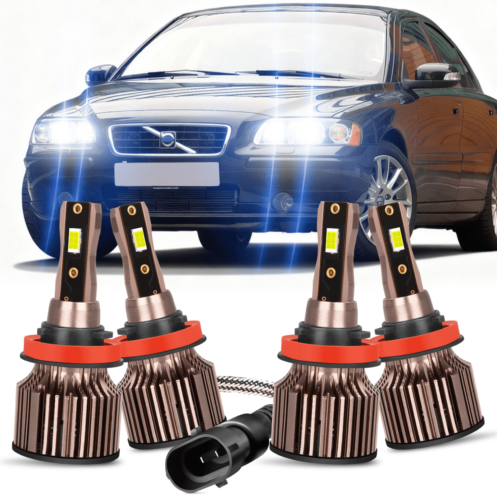 Fits 2005-2009 2012-2013 Volvo S60 LED Headlights Bulb H9 High Beam H11 ...
