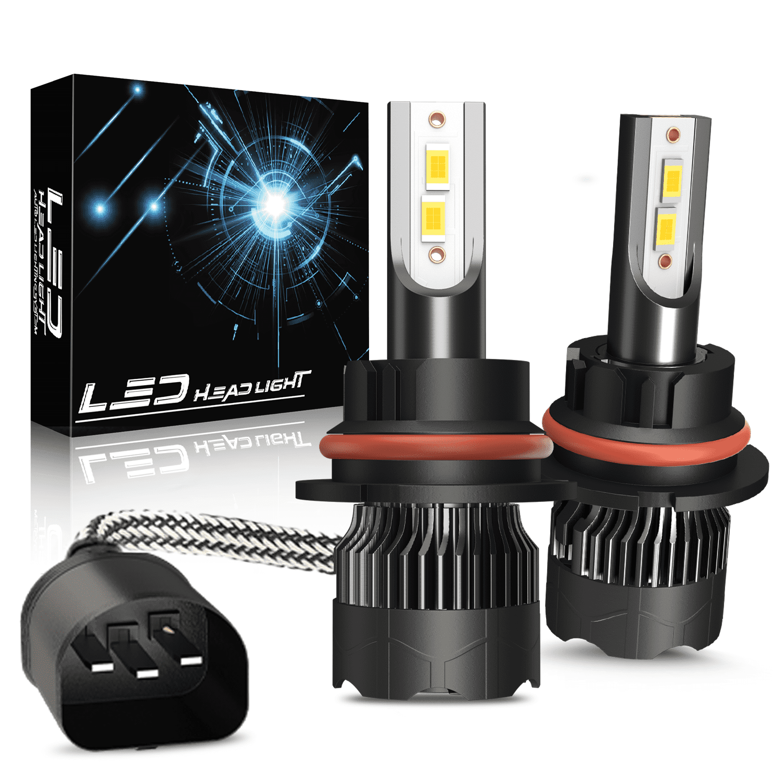 Fits 2005-2009 Chevy Equinox LED Headlights Bulb 9007/HB5 High Low Dual ...