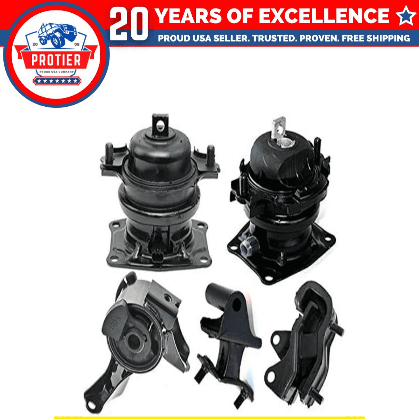 Fits 2006-2008 Honda Pilot 3.5L 2WD Engine Motor & Trans Mount Set 5pcs ...
