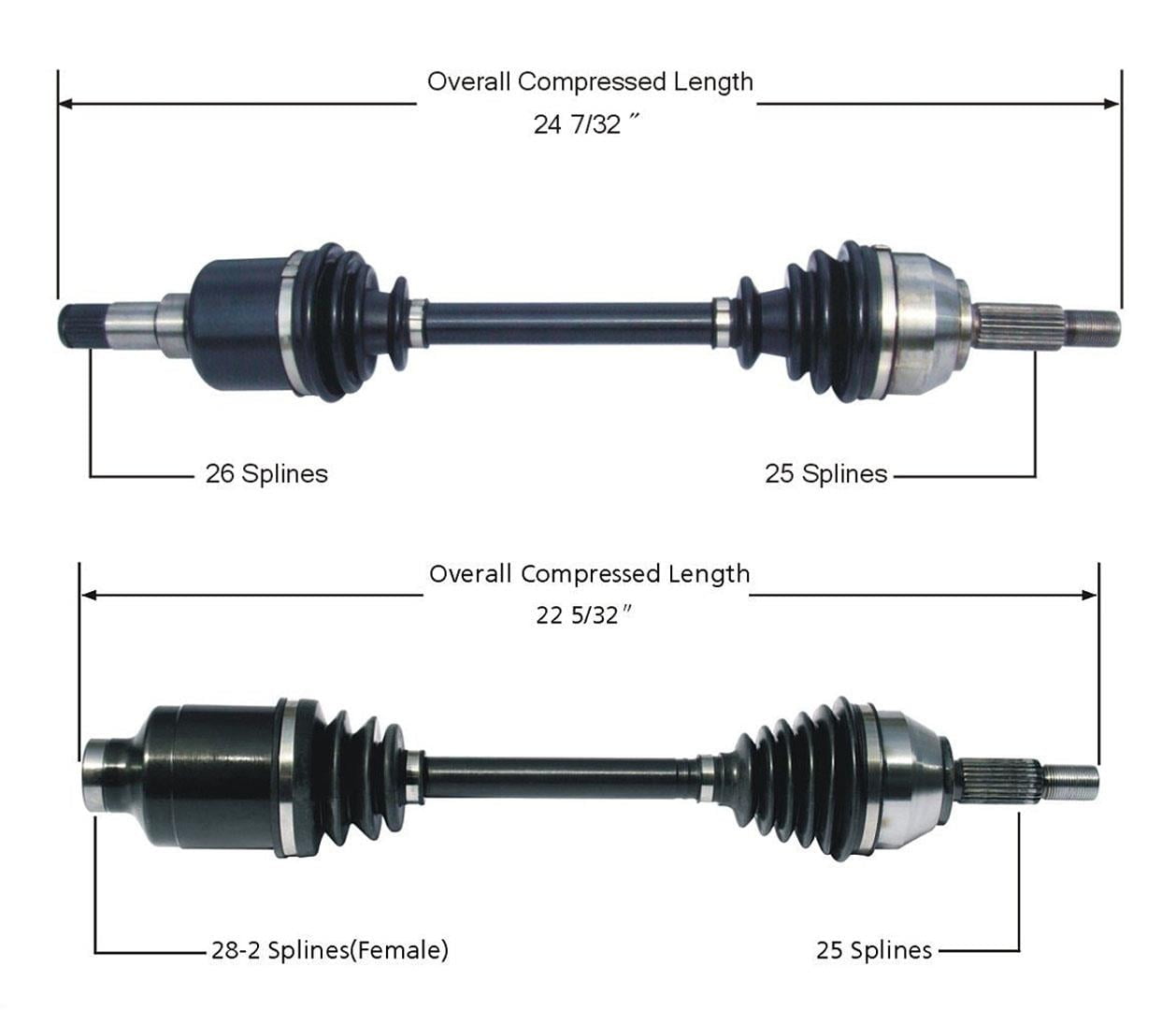 Fits 2006-2011 Ford Focus Manual Transmission 2.0L Engine Front CV Axle ...