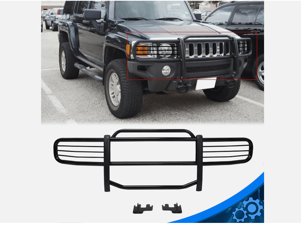 Fits 2006-2011 Hummer H3 Front Bumper Brush Grille Guard Black Coated ...