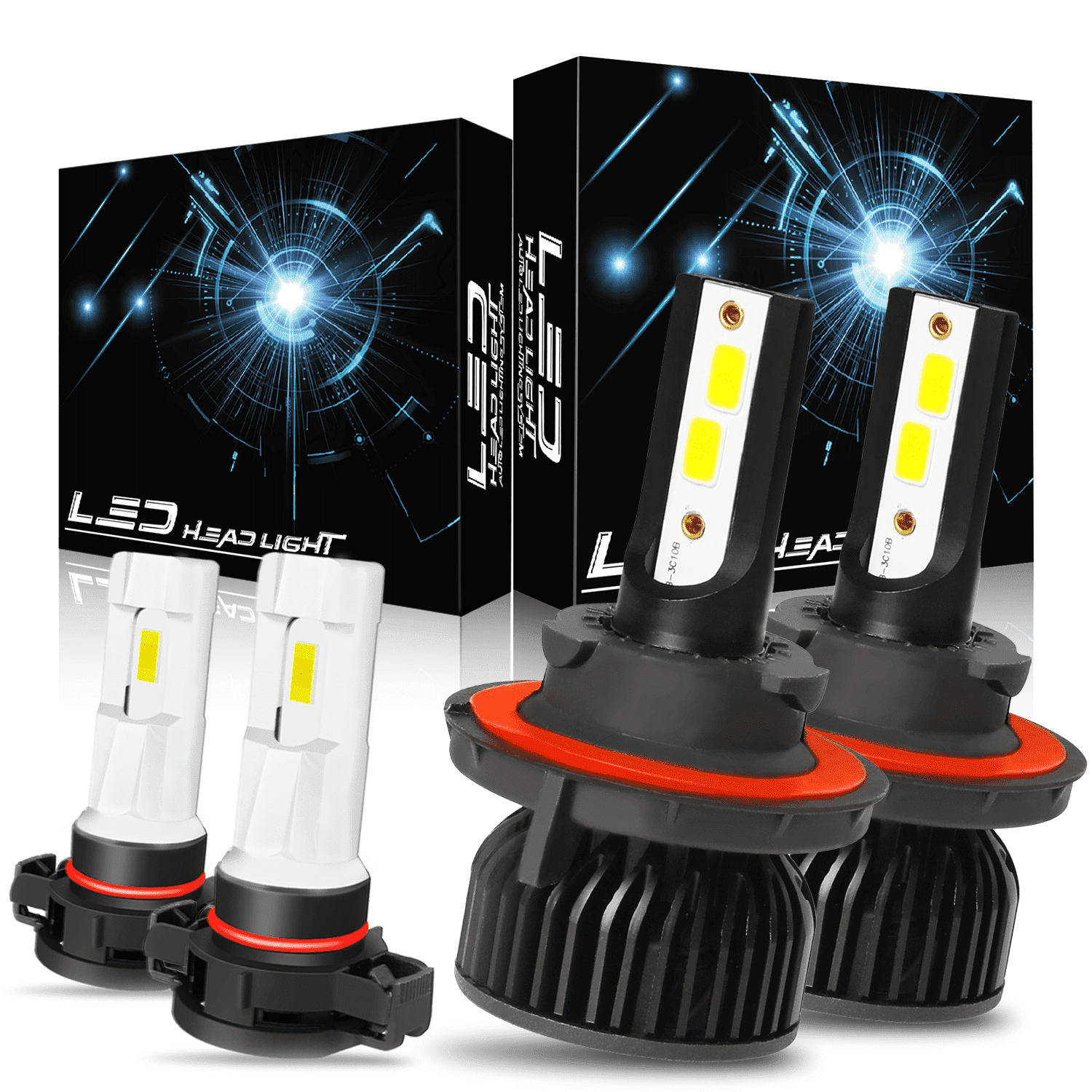 Fits 2010-2013 Chevy Camaro LED Headlight Bulbs High Low Dual Beam ...