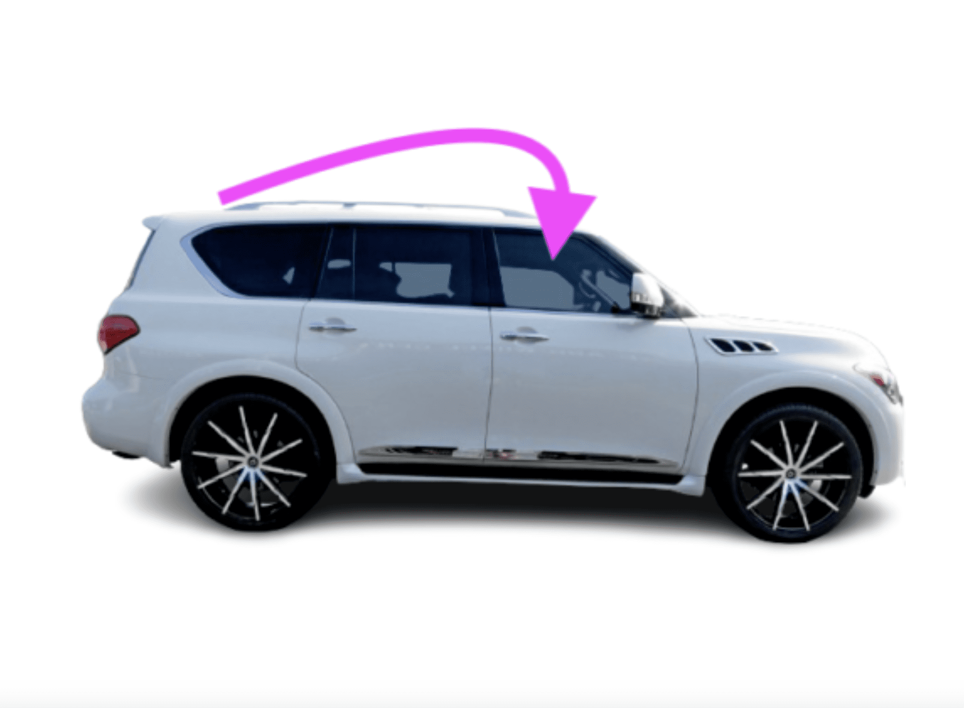 Fits: 2011-2024 Infiniti QX56,QX80 Passenger Right Front Door Window ...