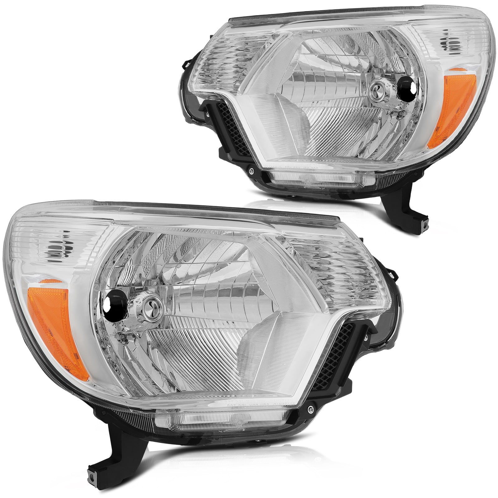 Fits 2012-2015 Toyota Tacoma Chrome Housing Left+Right Headlights ...
