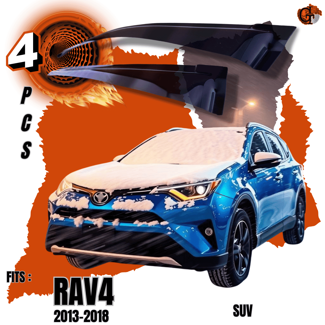 Fits 2013-2018 Toyota RAV4 | Out-Channel Auto-Visor Side Window Rain ...