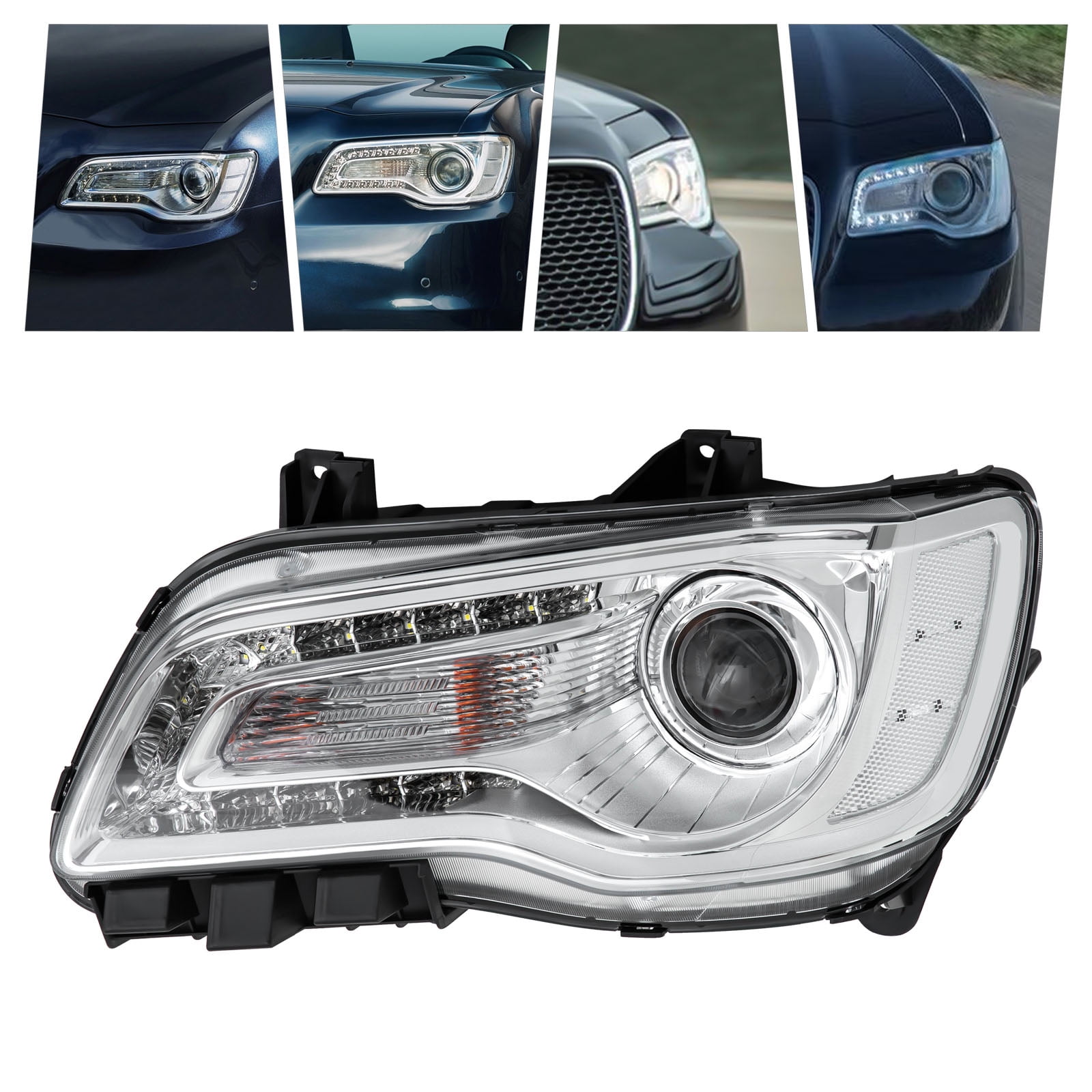 Fits 2015 2016 2017 Chrysler 300 Replacement Halogen Type Headlights ...