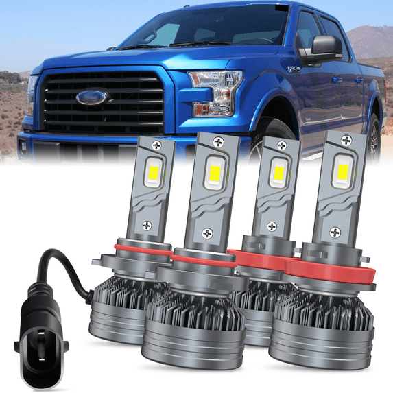 Fits 2015-2023 Ford F-150 Headlight Bulb 9005+H11 LED High Low Beam ...