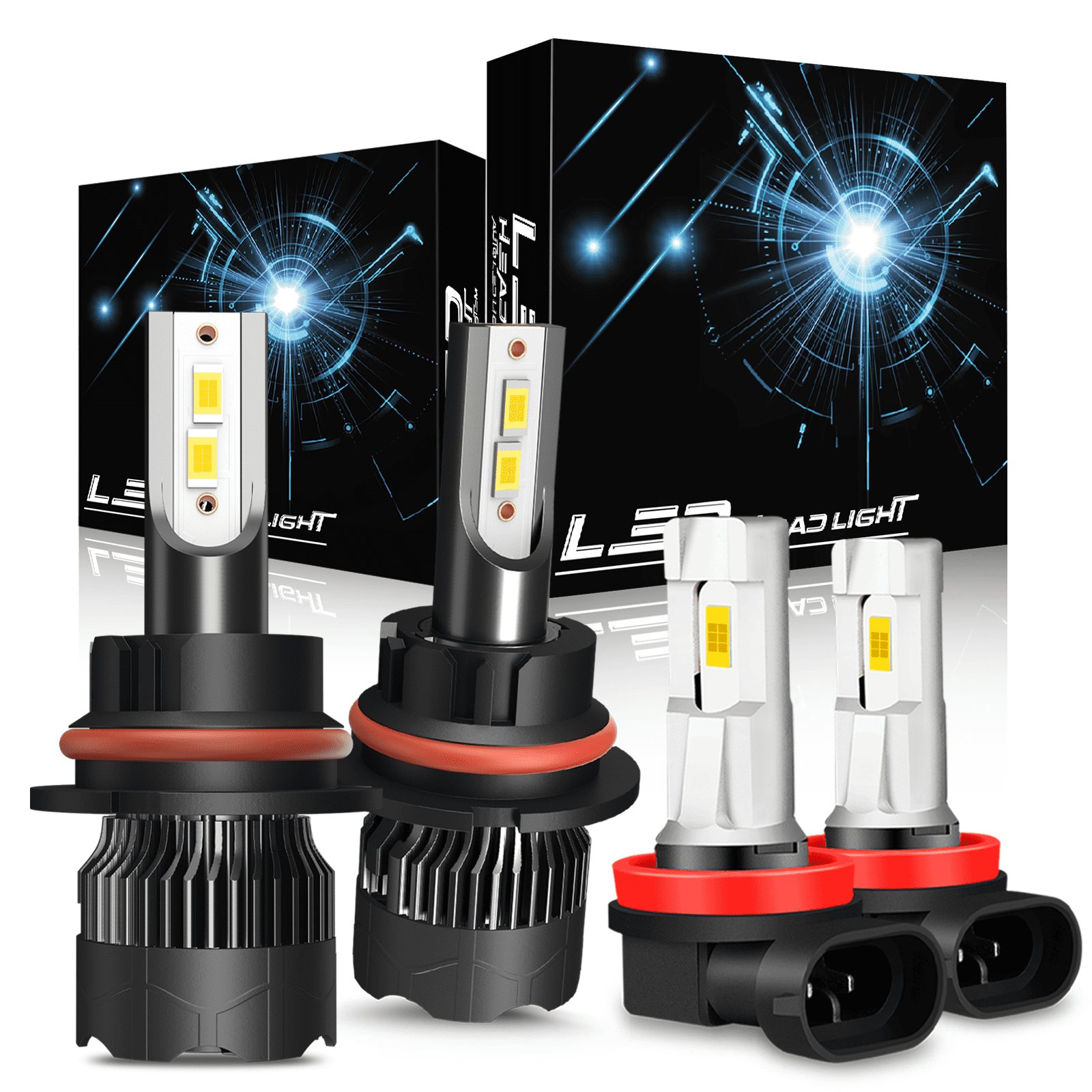 Fits 2017-2020 Mitsubishi Mirage G4 LED Headlights Bulb 9007 High Low ...