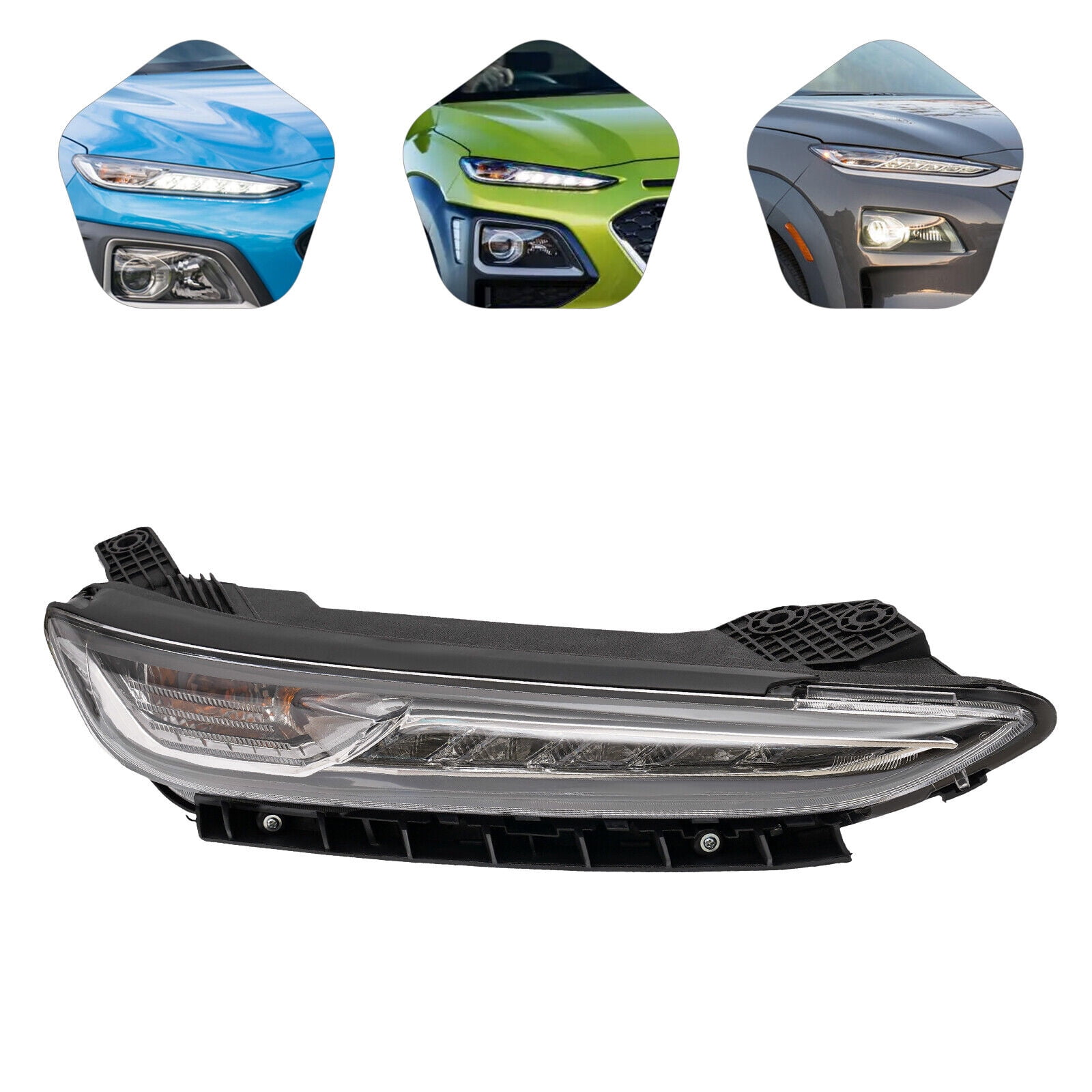 Fits 2018-2021 Hyundai Kona Front LED DRL Lamp Light Passenger Right ...