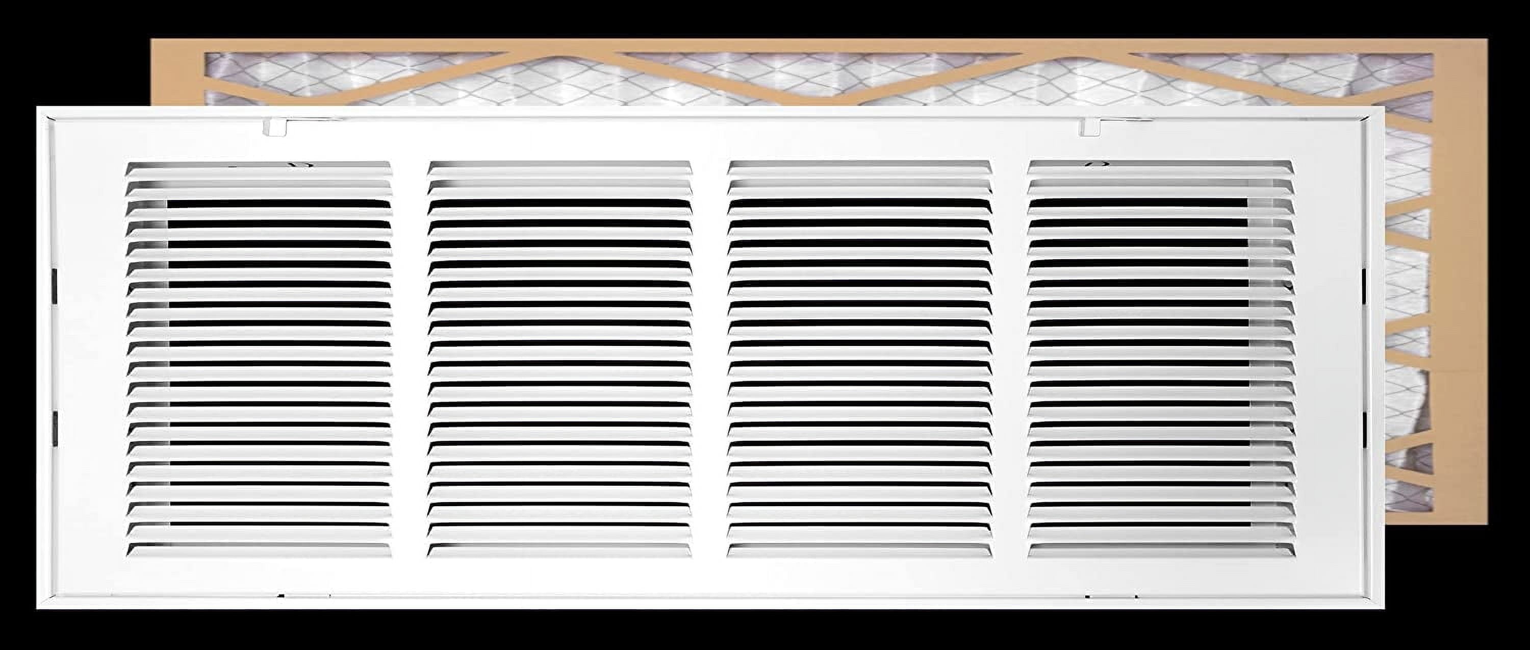 Fits 20x10 Duct Opening | Filter Included Steel Return Air Filter ...