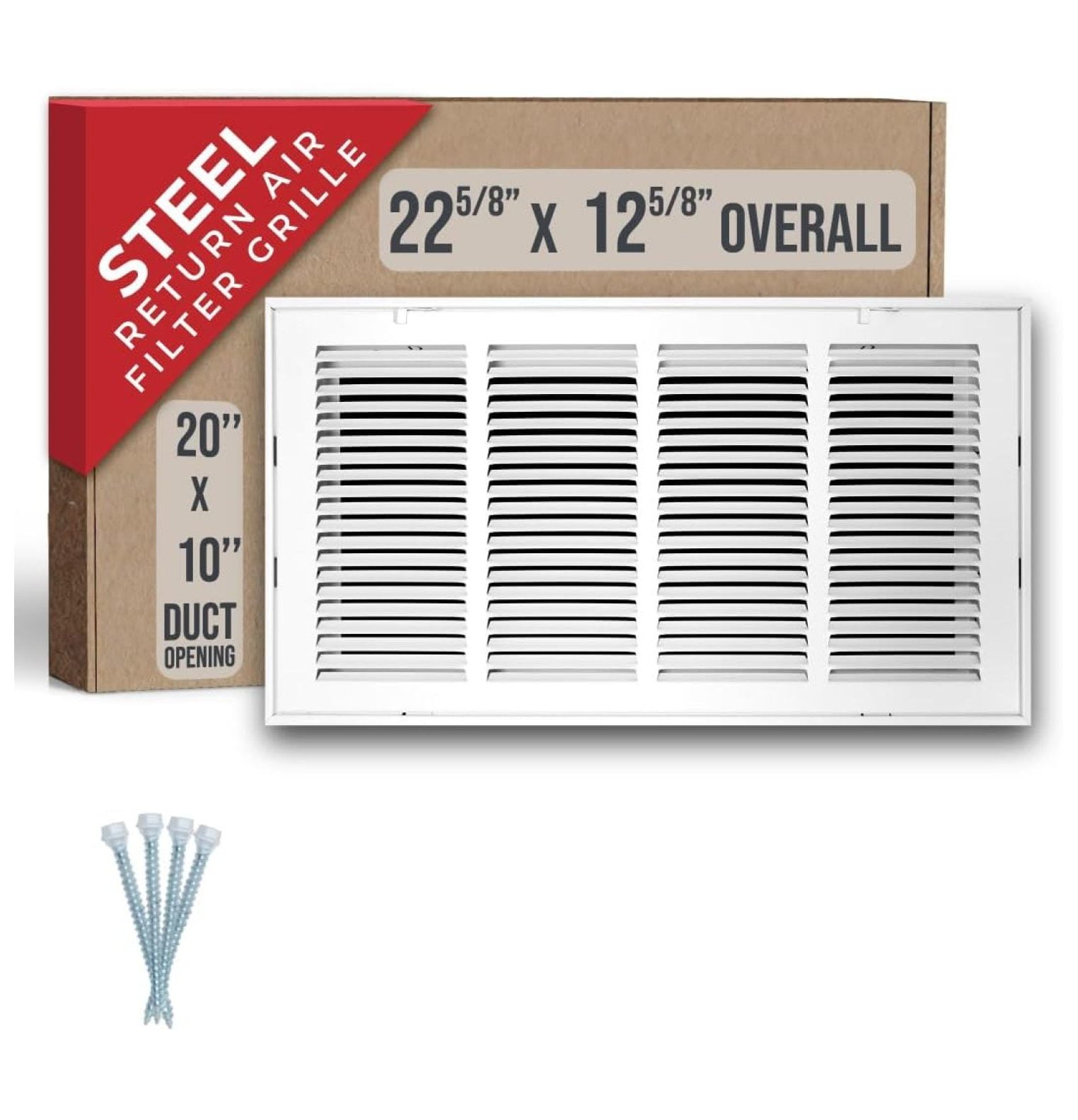 Fits 20x10 Duct Opening | Steel Return Air Filter Grille by [Removable ...