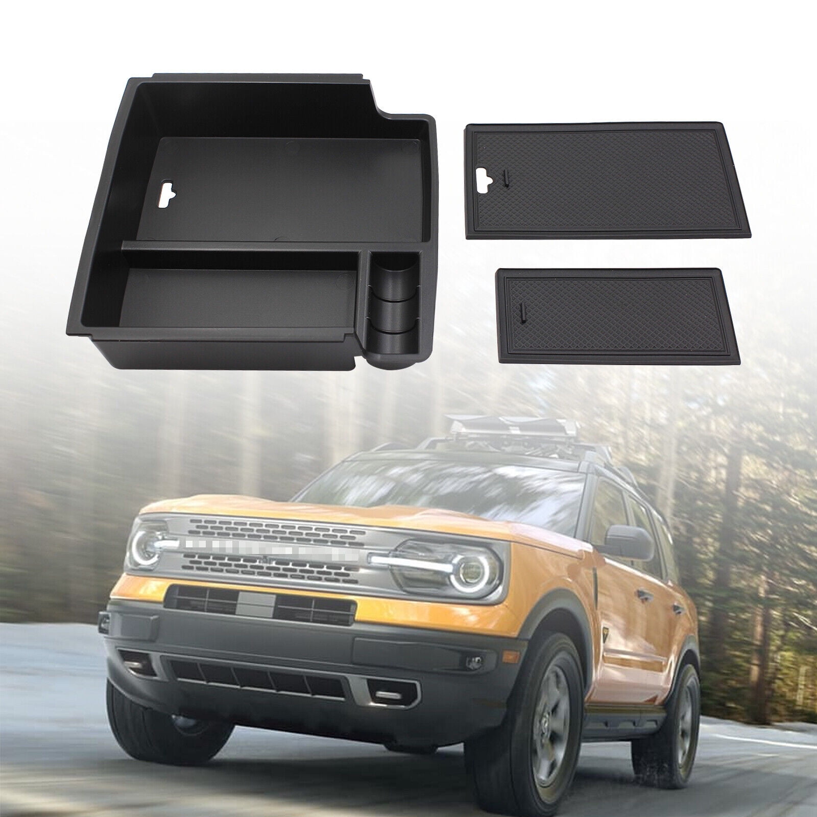 Fits 21-22 Ford Bronco Center Console Organizer Insert Tray Armrest ...