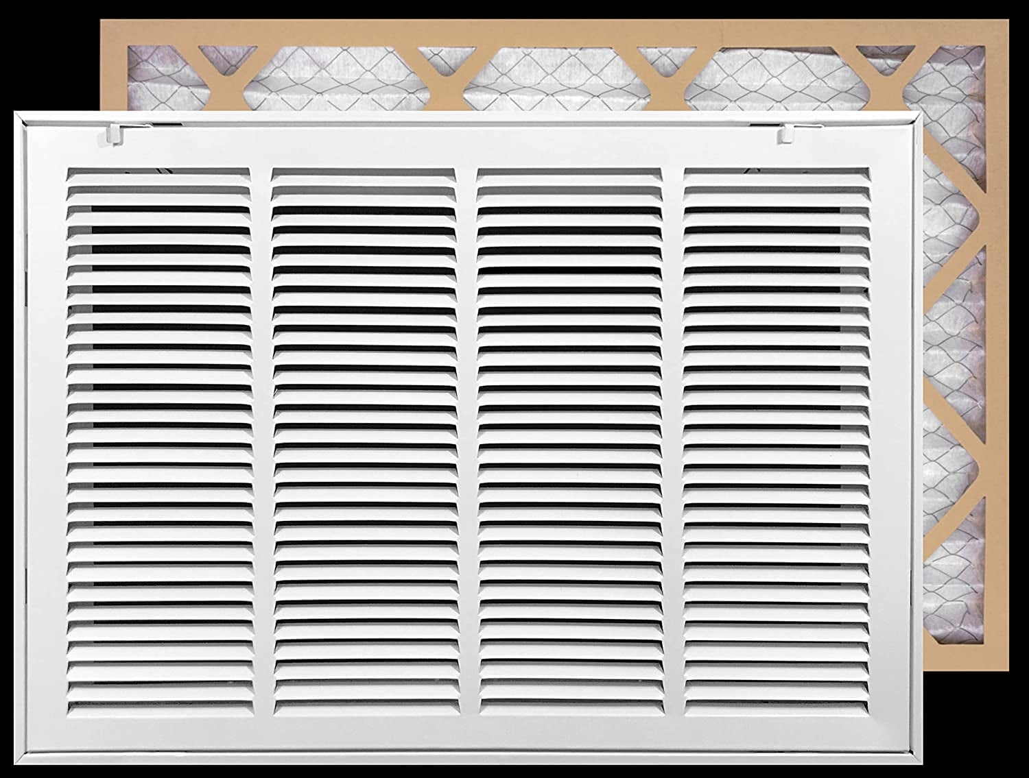Fits 24x20 Duct Opening | Filter Included Steel Return Air Filter ...
