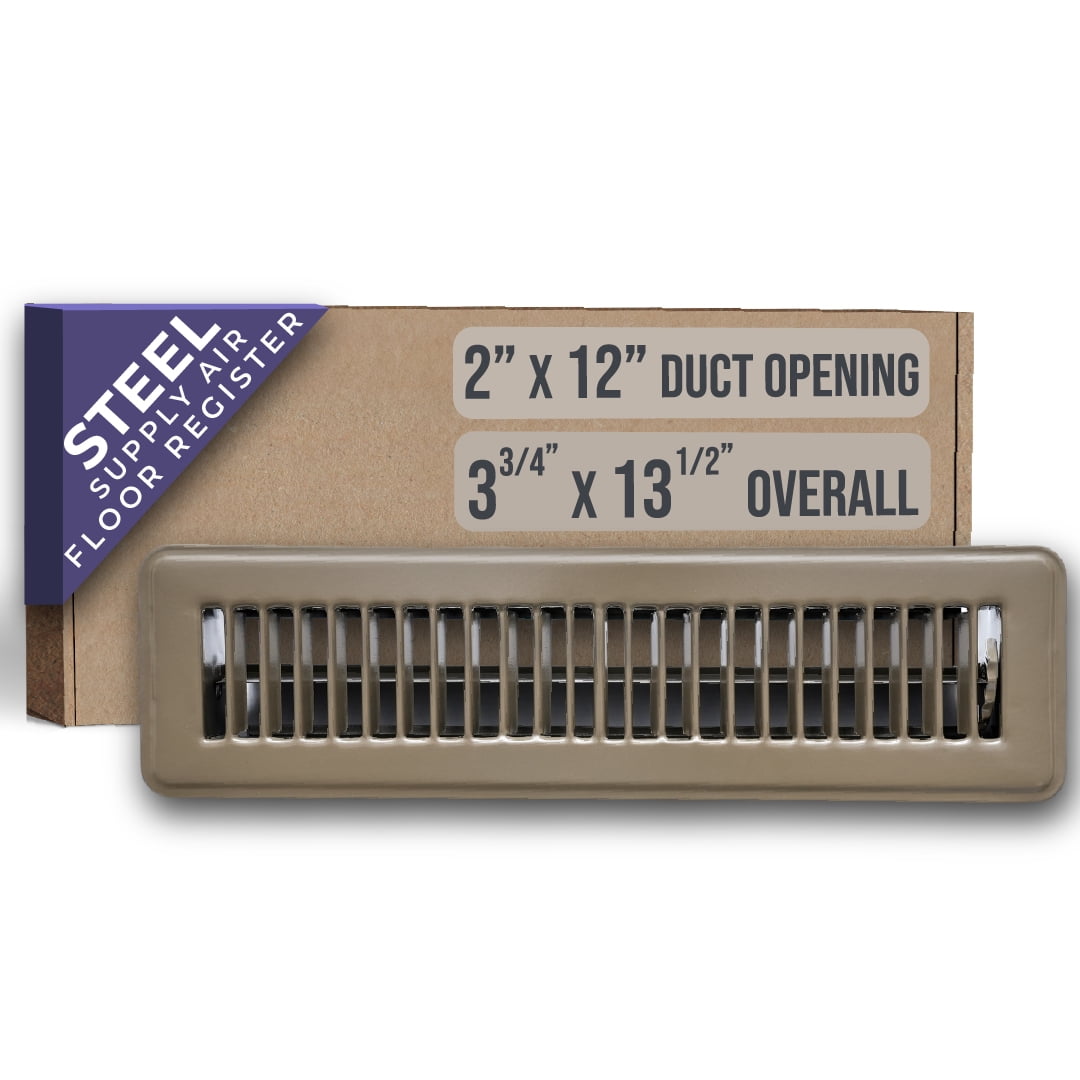 Fits 2x12 Duct Opening Floor Register with Louvered Design by Handua ...
