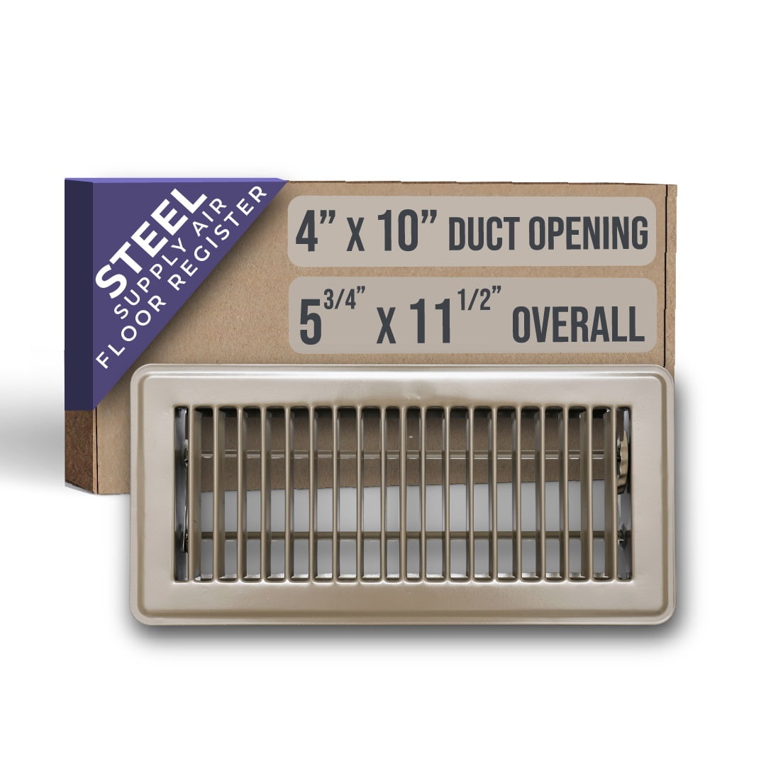 Fits 4x10 Duct Opening Floor Register with Louvered Design by Handua ...