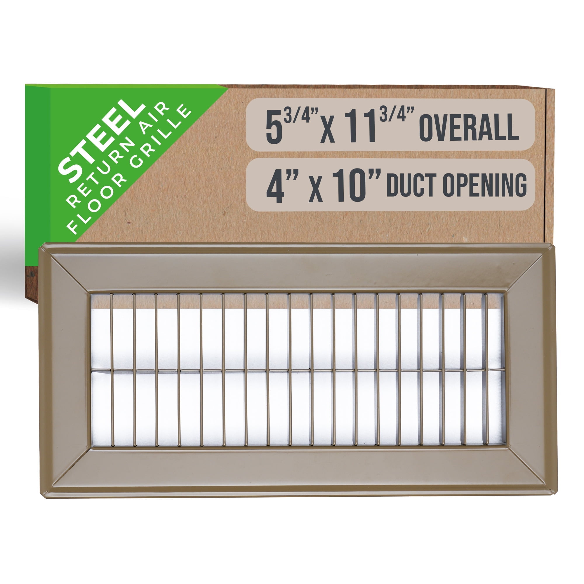 Fits 4x10 Duct Opening | Return Air Floor Grille by Handua| Walkable ...