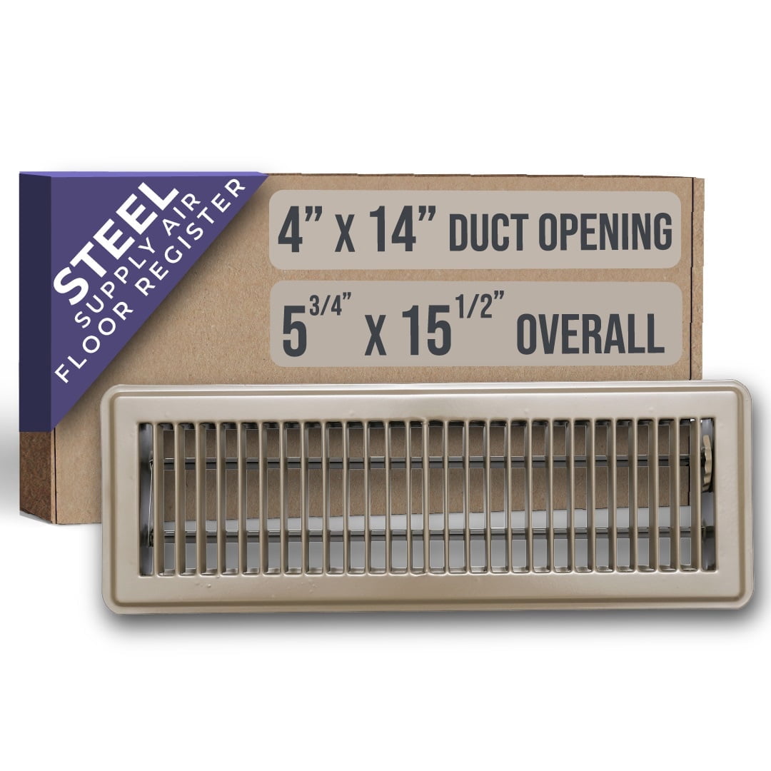 Fits 4x14 Duct Opening Floor Register with Louvered Design by Handua ...