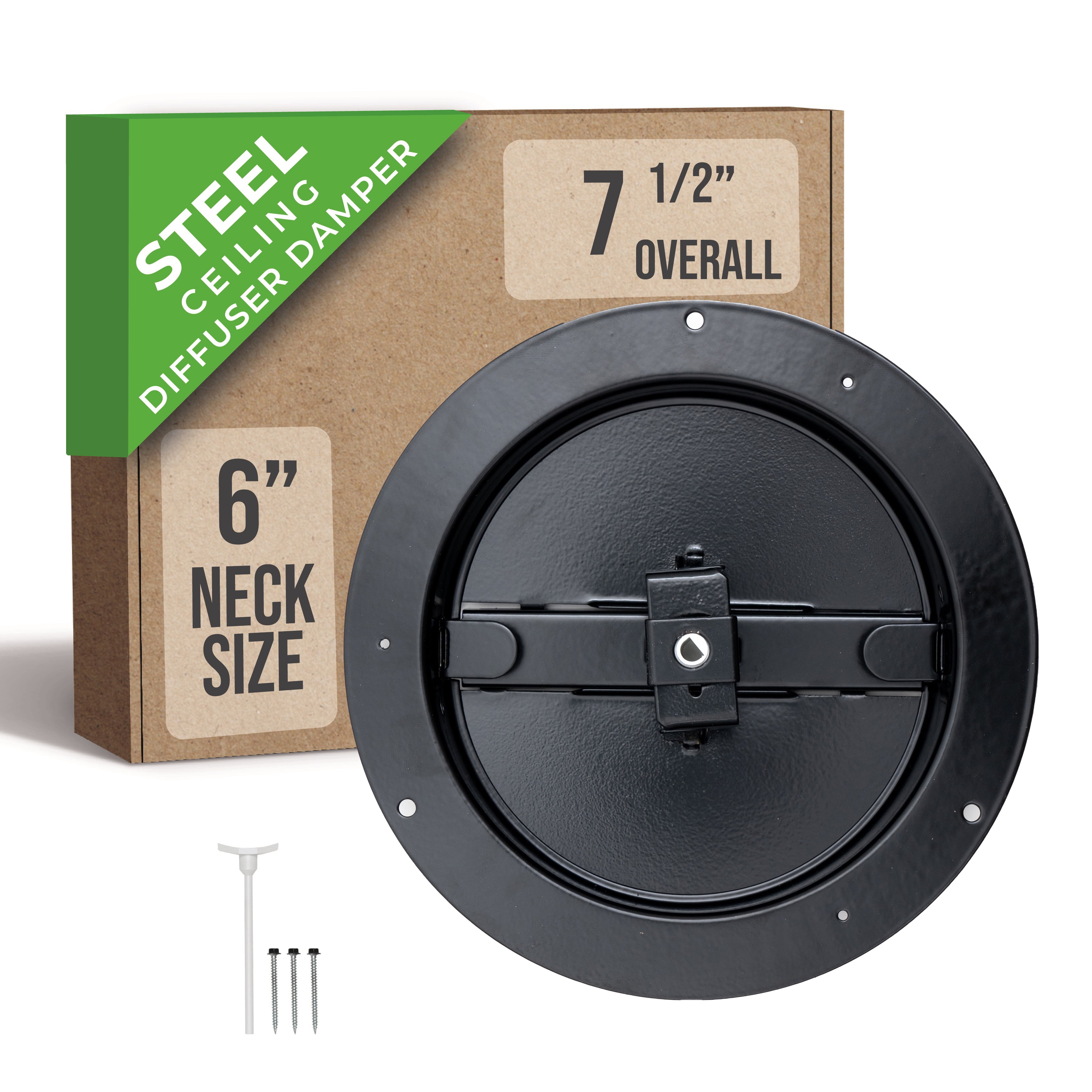 Fits 6 Inch Neck Air Duct | Steel Butterfly Damper by Handua | For ...