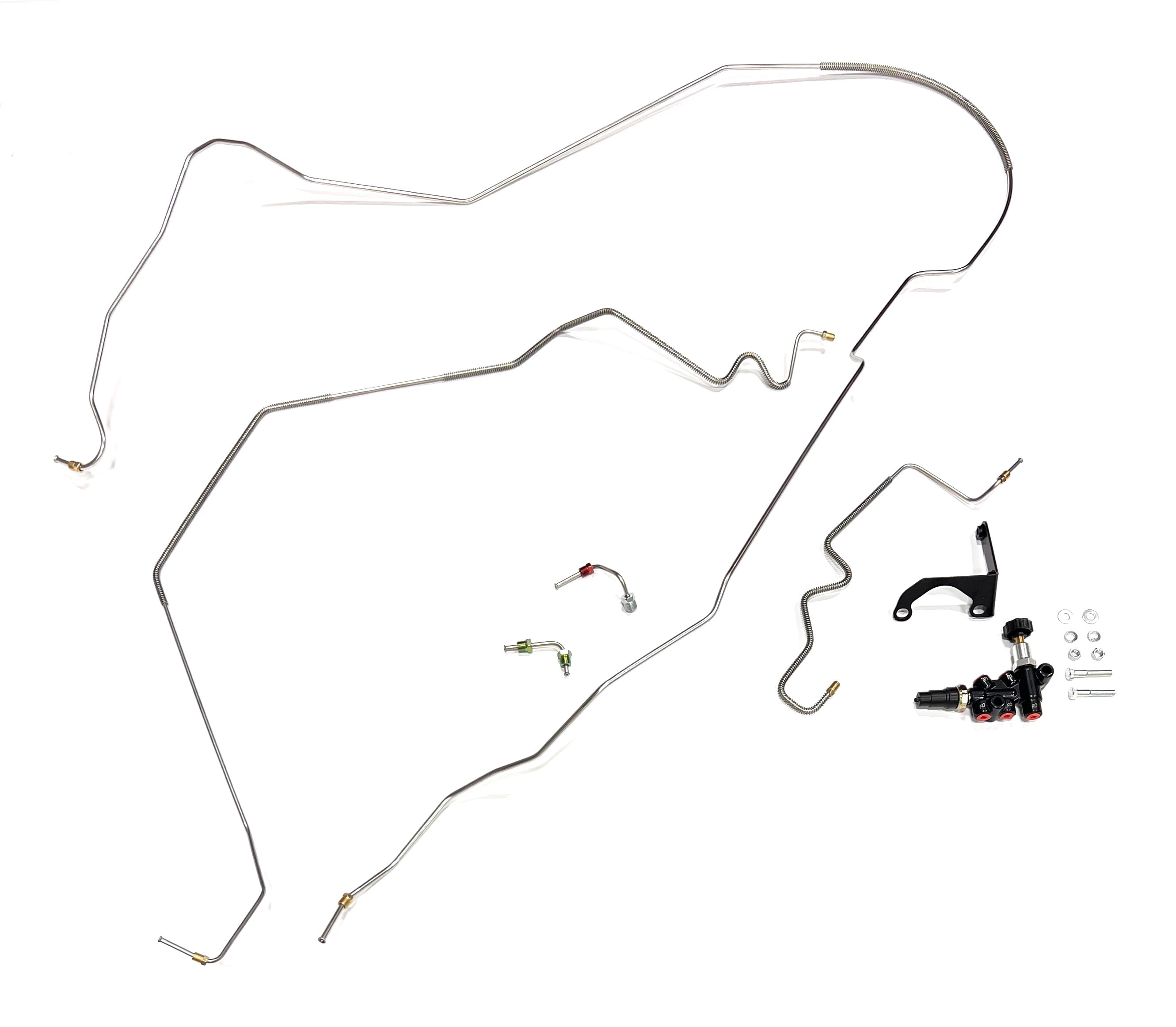 Fits 65-68 Full Size Chevy Car. Brake line kit fits only power brakes ...