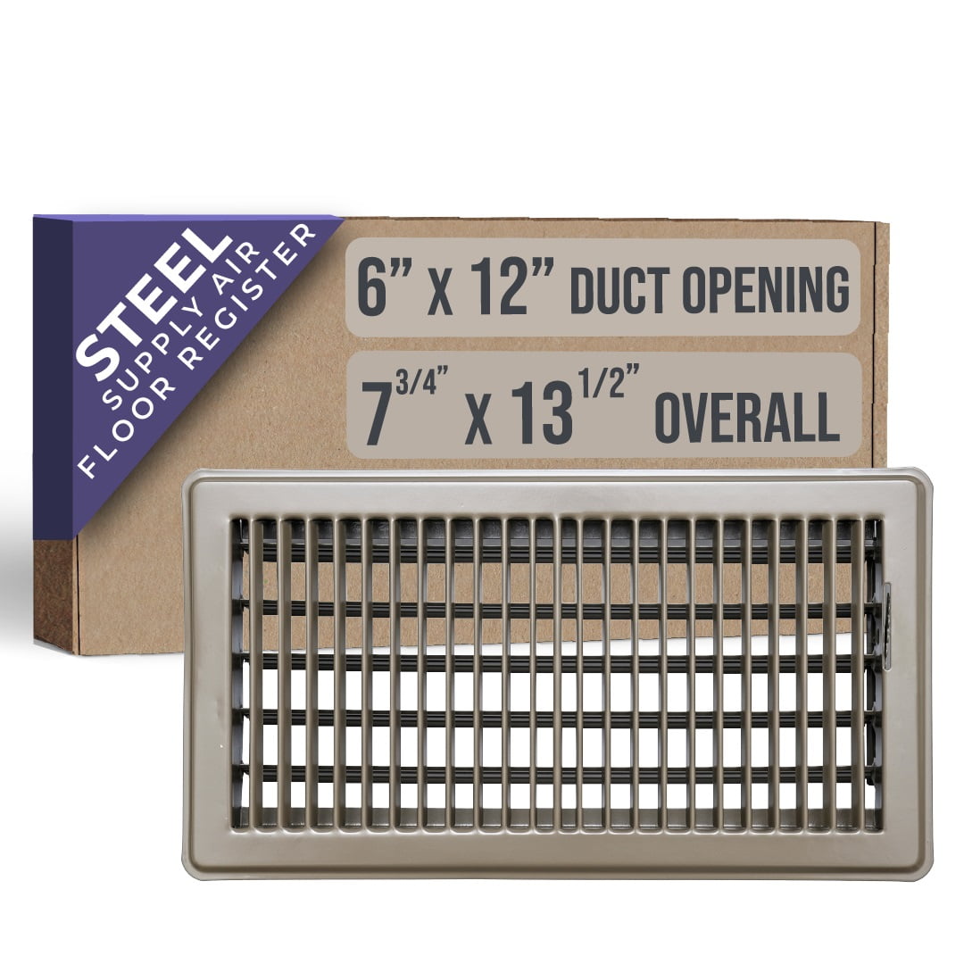 Fits 6x12 Duct Opening Floor Register with Louvered Design by Handua ...
