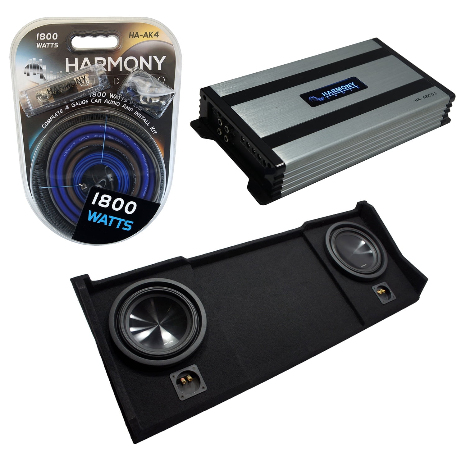 Fits 1994-2001 Dodge Ram Ext Club Quad Alpine SWT-10S4 Dual 10" Sub Box ...