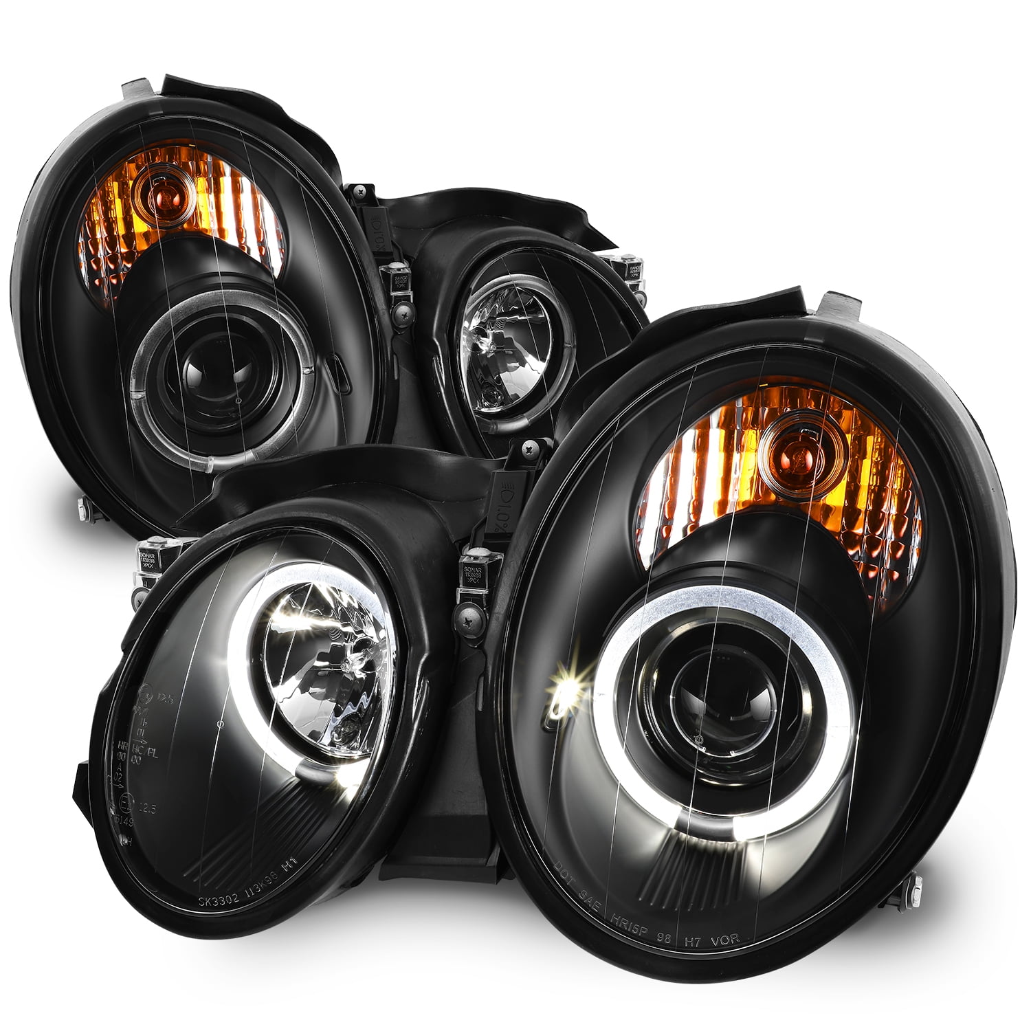 AKKON - For 98-02 Mercedes Benz W208 CLK-Class 320/430 55AMG Black ...