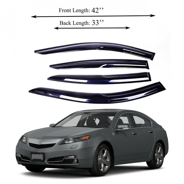 Fits Acura TL 09-14 Acrylic Side Window Visor Sun Rain Deflector Guard ...