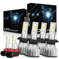 Fits BMW X3 2004-2014 LED Headlight Bulbs High Low Beam Fog Light Set ...