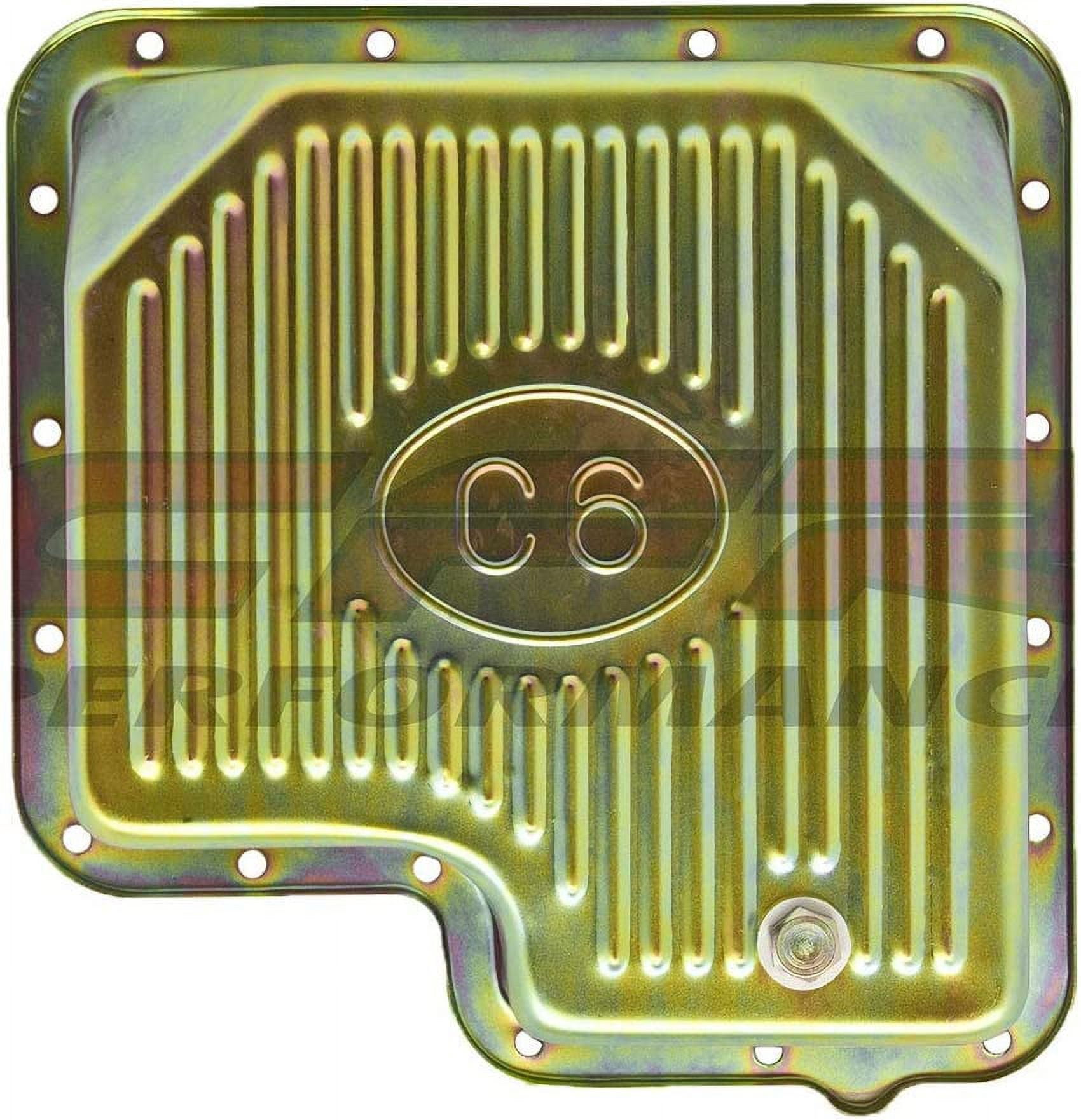 Fits C6 Zinc Steel Transmission Pan With Drain Plug + Logo 2 3/8" Deep ...