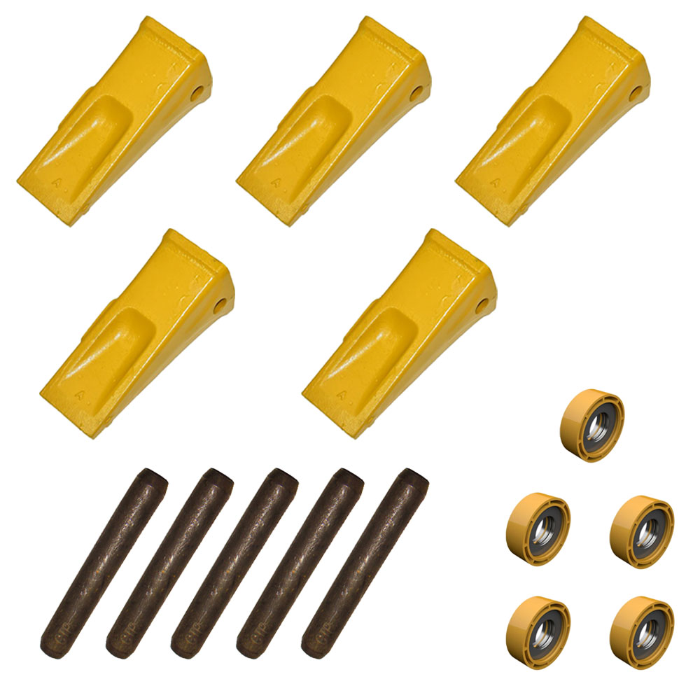 Fits CAT STYLE BUCKET TEETH DIGGING TEETH (Set of 5) with PINS and ...