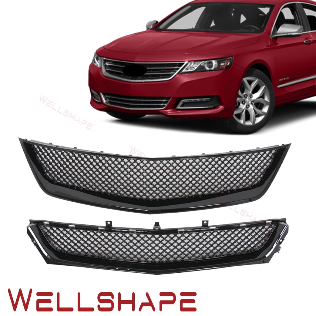 Fits Chevrolet Impala 2014-2020 Front Upper Lower Grille Mesh Gloss ...